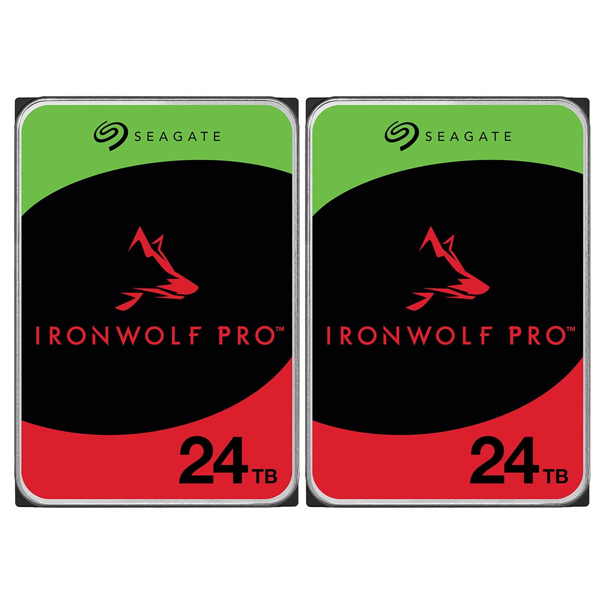 Seagate IronWolf Pro 24TB 3.5" SATA III Internal NAS Hard Drive, 2-Pack ...