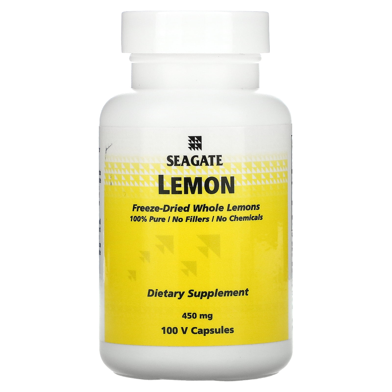 Seagate 100% Pure Lemon Dietary Supplement, Freeze-Dried Whole Lemons ...