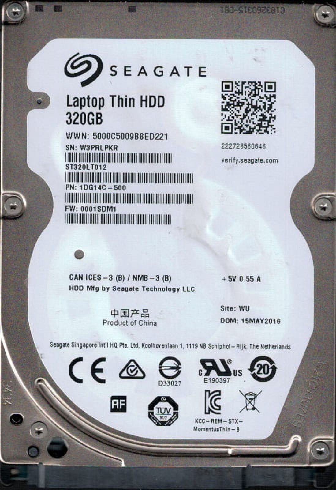 Seagate ST320LT012 P/N: 1DG14C-500 F/W: 0001SDM1 WU W3P 320GB - Walmart.com