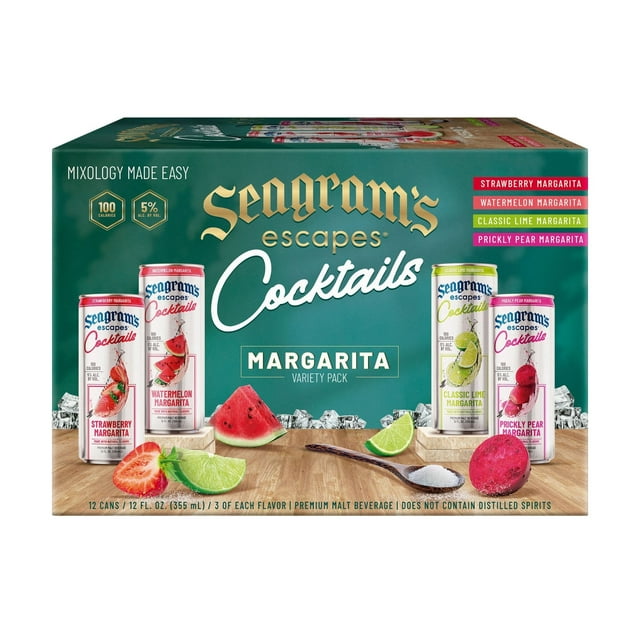Seagram's Escapes Cocktails Margarita Flavored Malt Beverage Variety ...