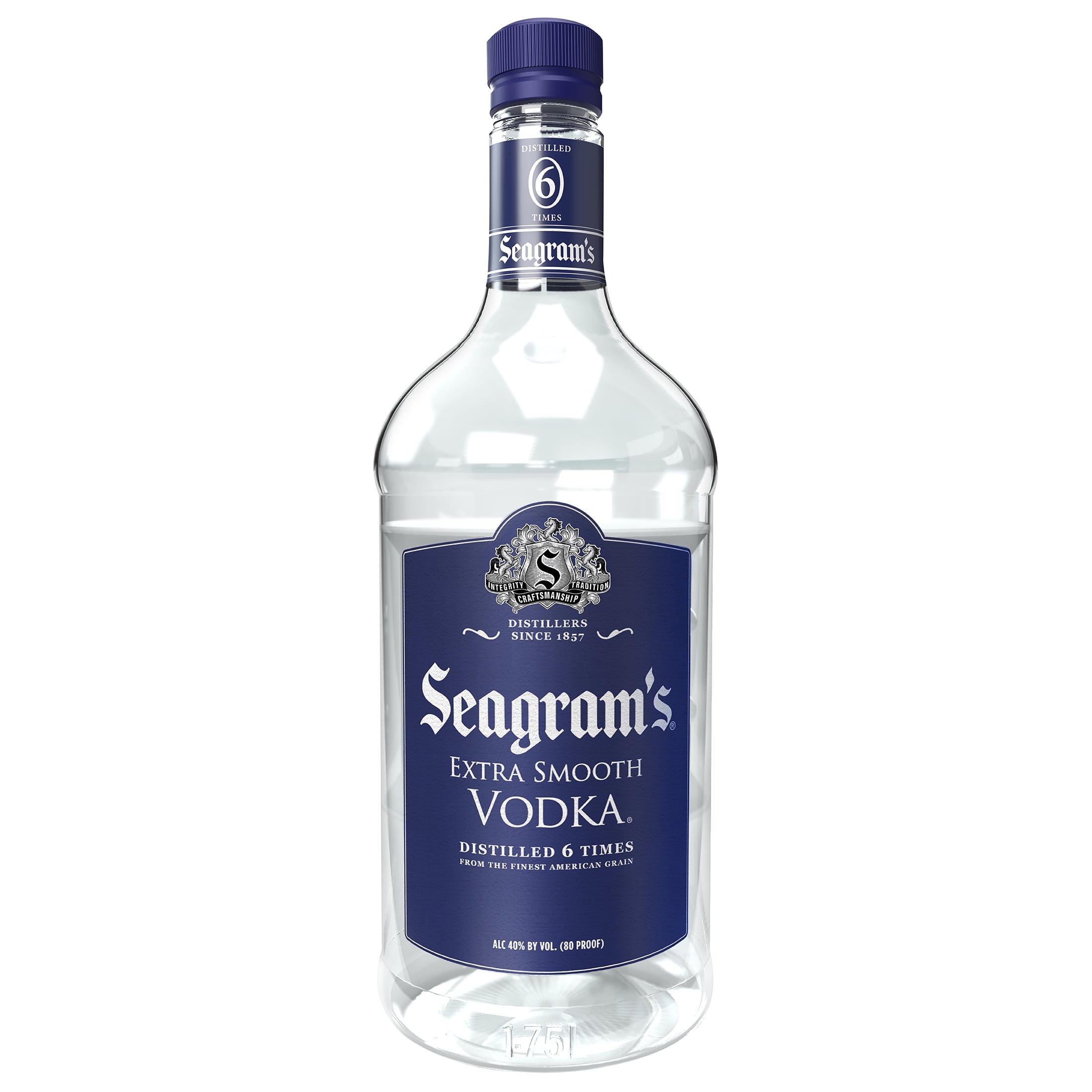 Seagram's Extra Smooth Vodka, 1.75 l PET Bottle, 40% ABV - Walmart.com