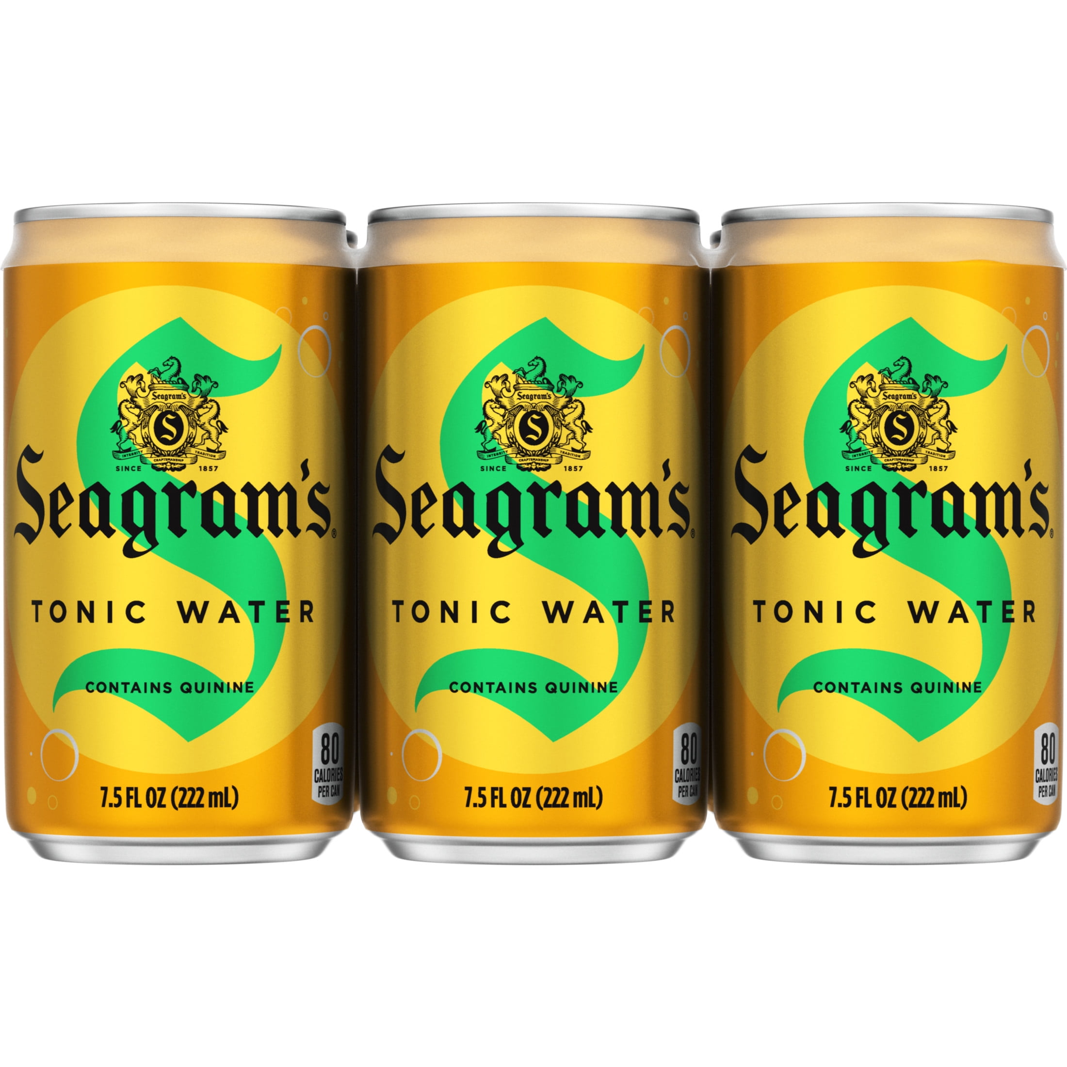 Seagram's Quinine Tonic Water, 7.5 fl oz, 6 Count - Walmart.com