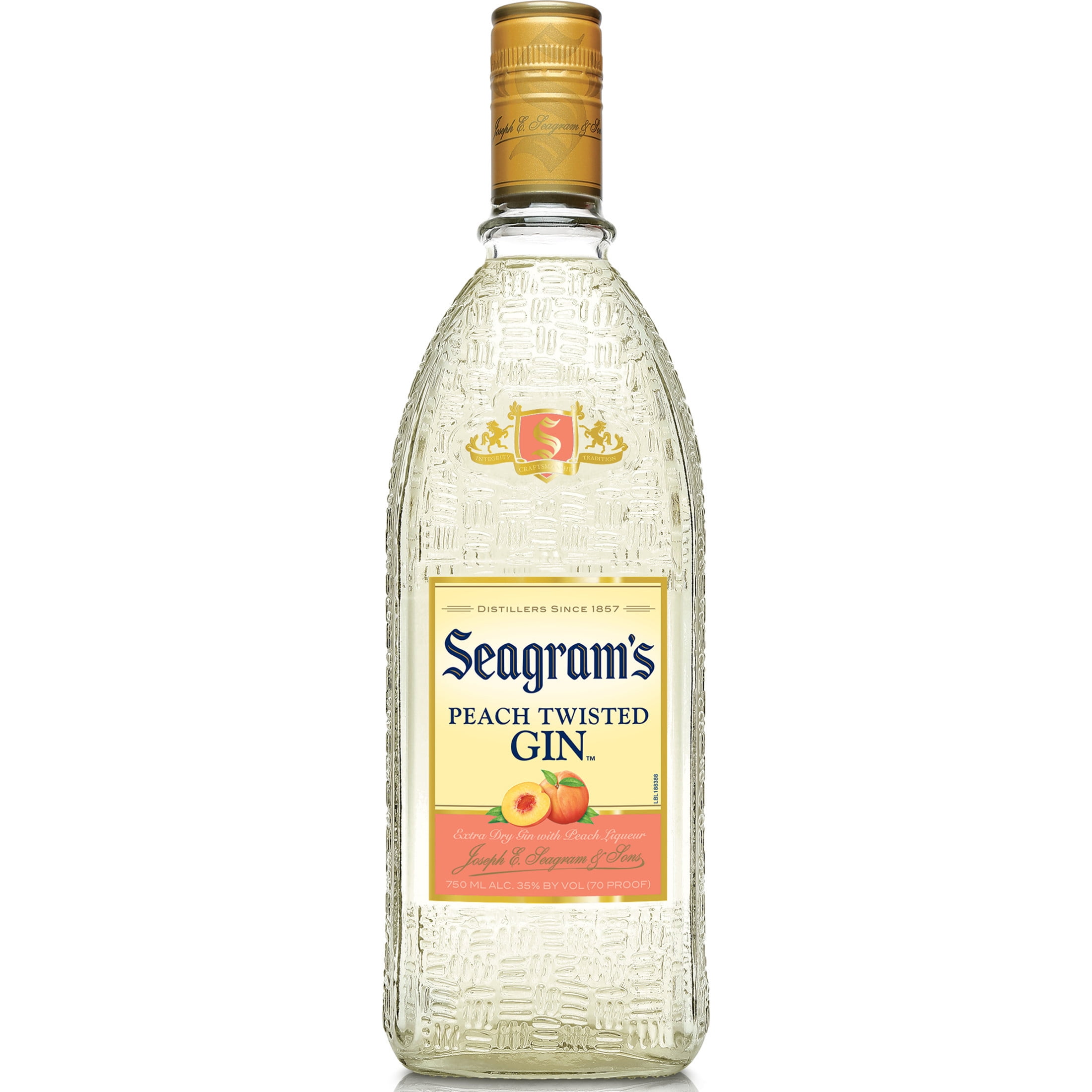 Seagram's Twisted Peach Flavored Gin 750 ml, 70 Proof - Walmart.com