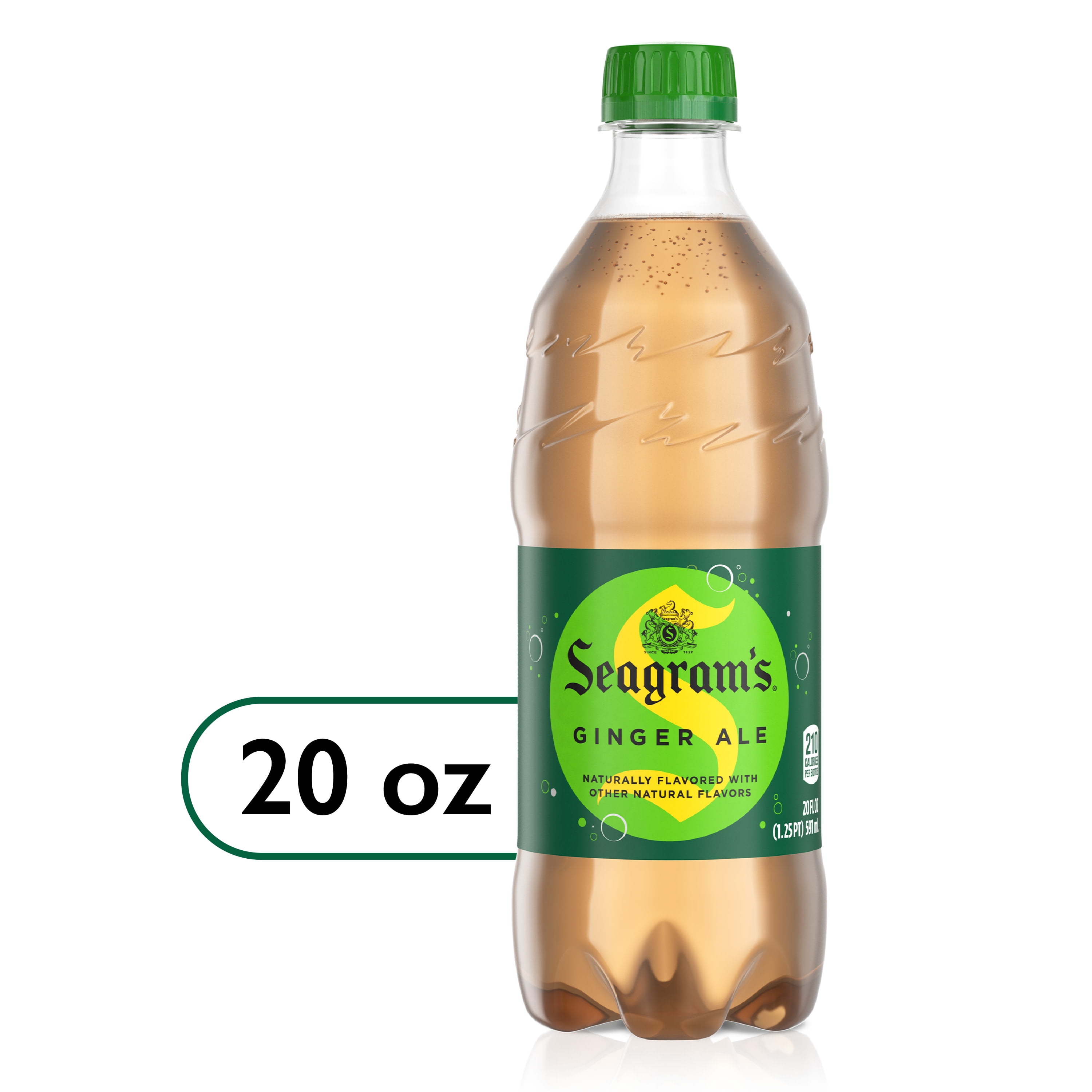 Seagrams Ginger Ale Soda Pop, 20 fl oz Bottle - Walmart.com