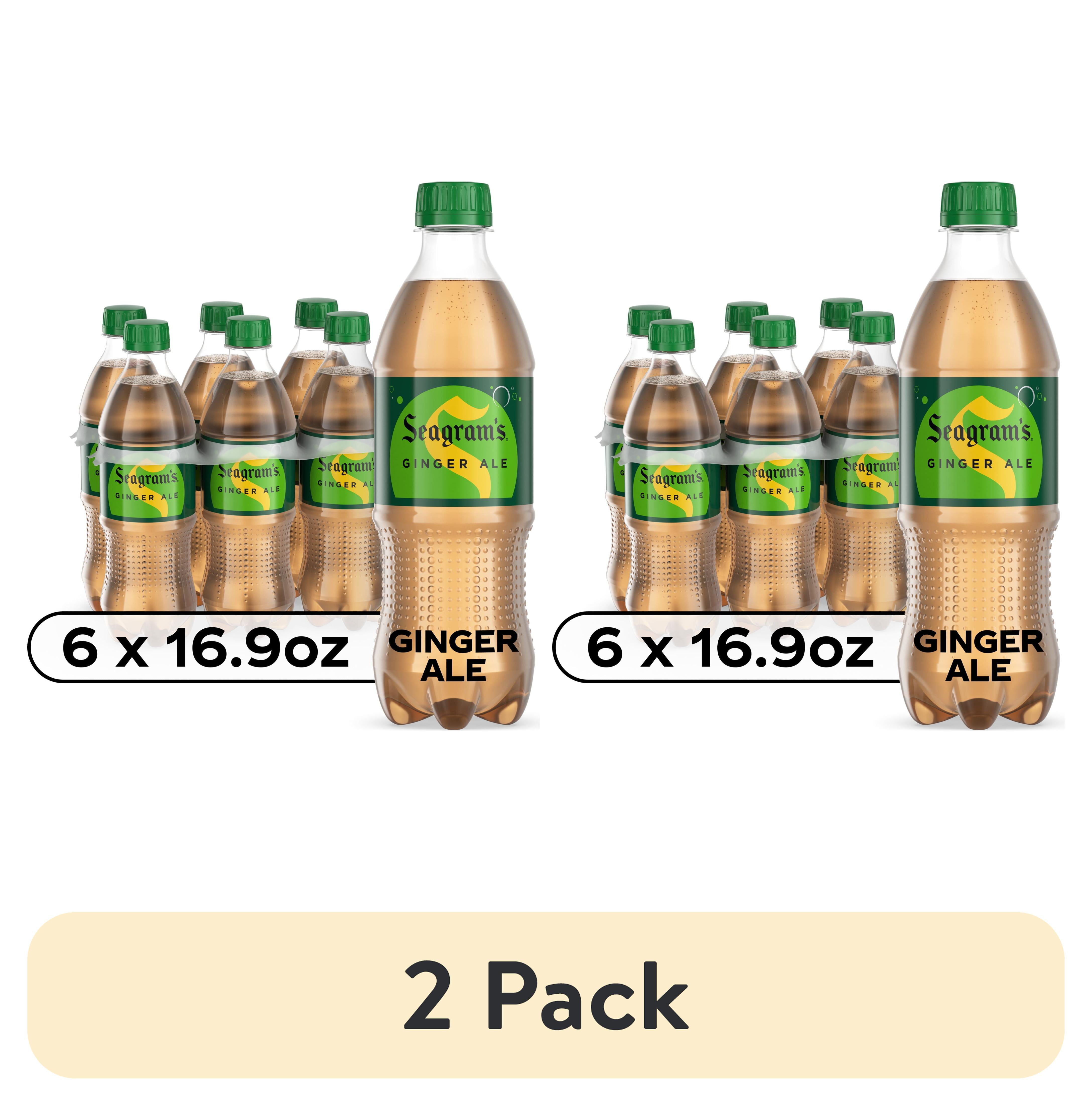 (2 pack) Seagrams Ginger Soda Pop, 16.9 fl oz, 6 Pack Bottles - Walmart.com