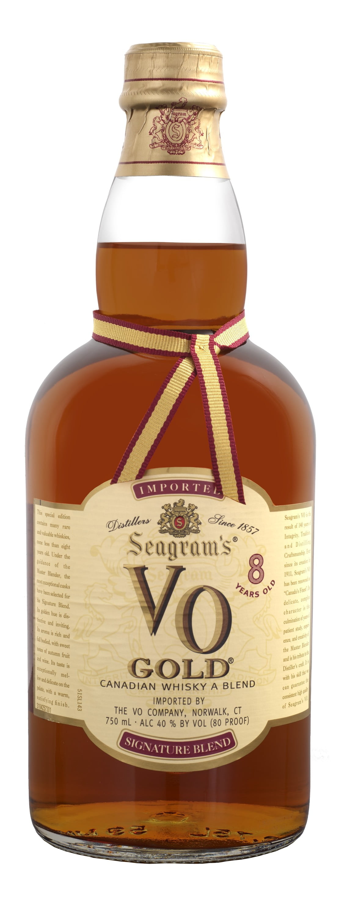 Seagrams VO Gold Canadian Whisky, 750ml 80 Proof - Walmart.com