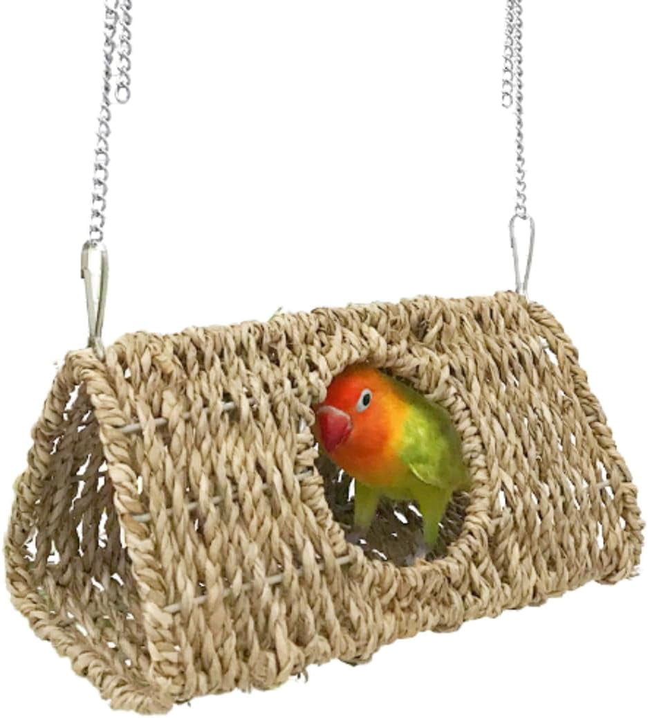 Seagrass Bird Triangle House Sea Grass Tent Parrot Tunnel with Hole ...
