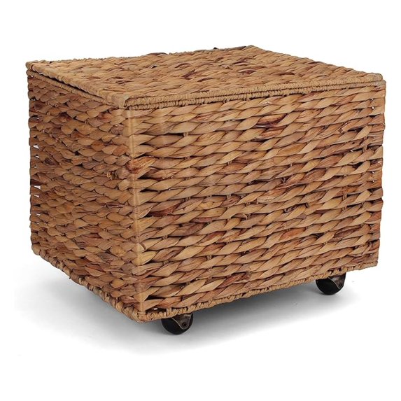 Seagrass File Cabinet - Rolling Hanging File Organizer - Wicker File ...