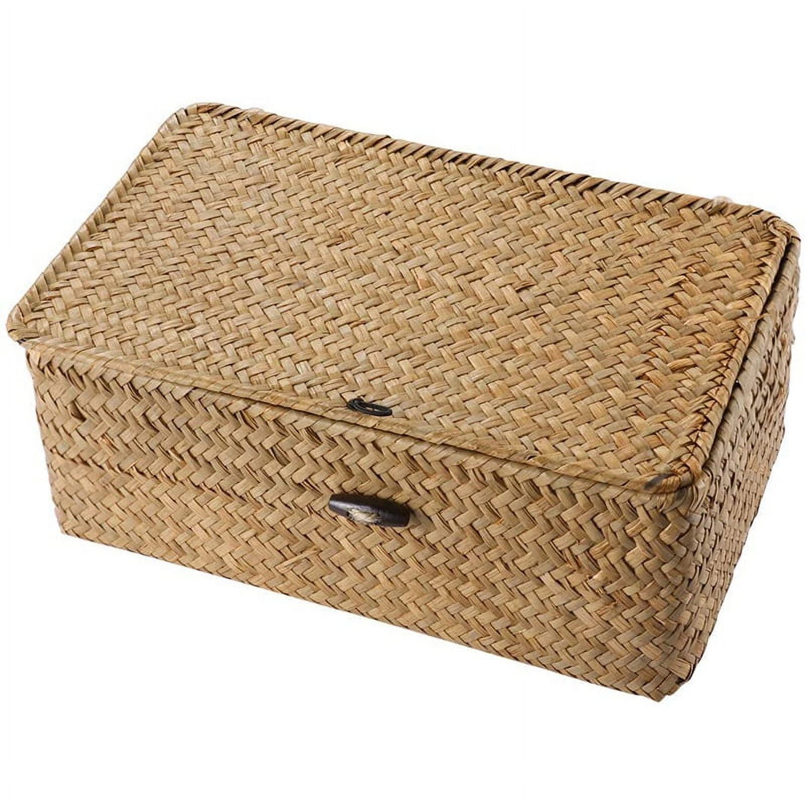 Seagrass Hand Woven Storage Box Storage Box Storage Basket Makeup ...