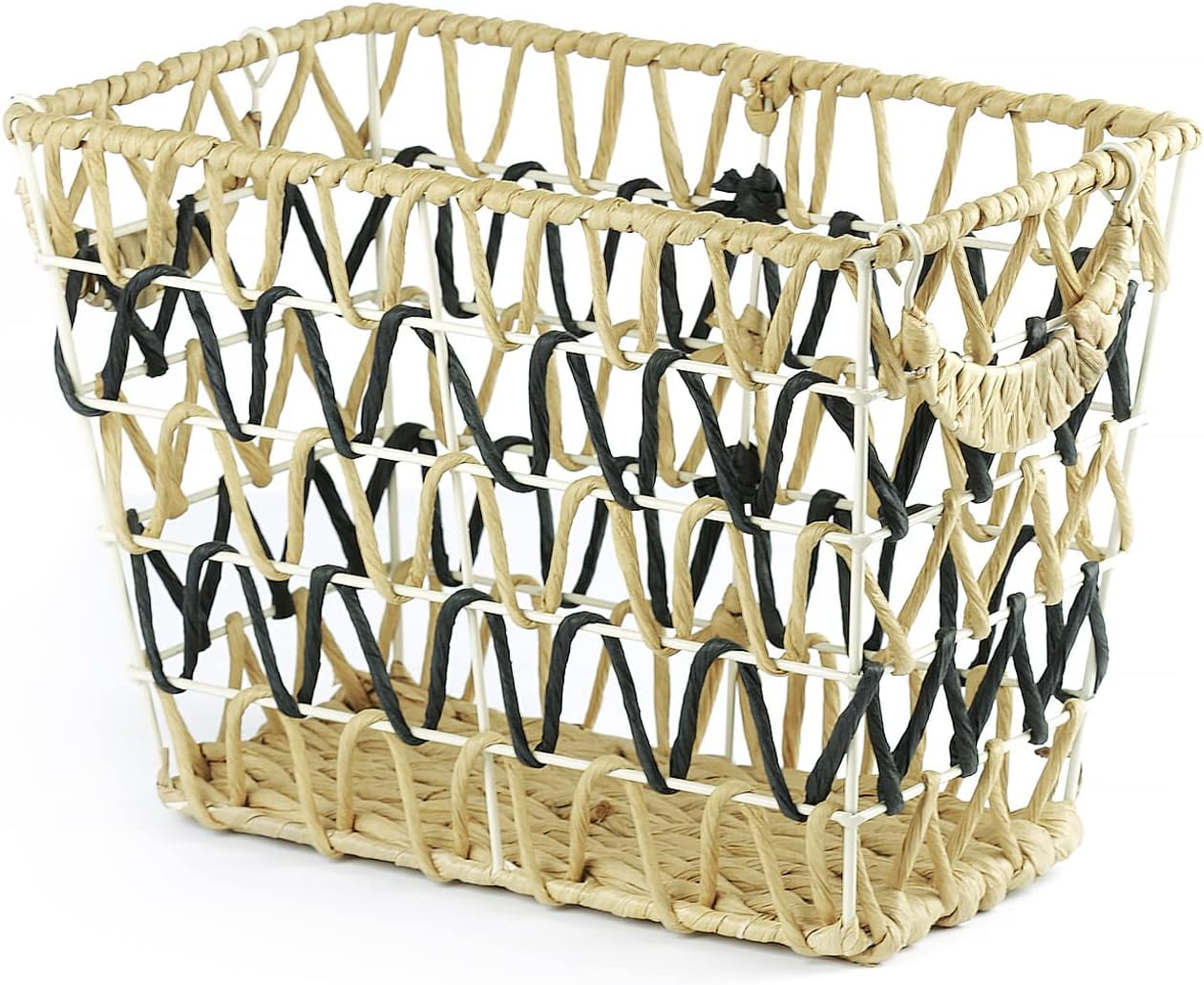 Seagrass Magazine Basket - Newspaper Storage Holder Magazine Rack for ...