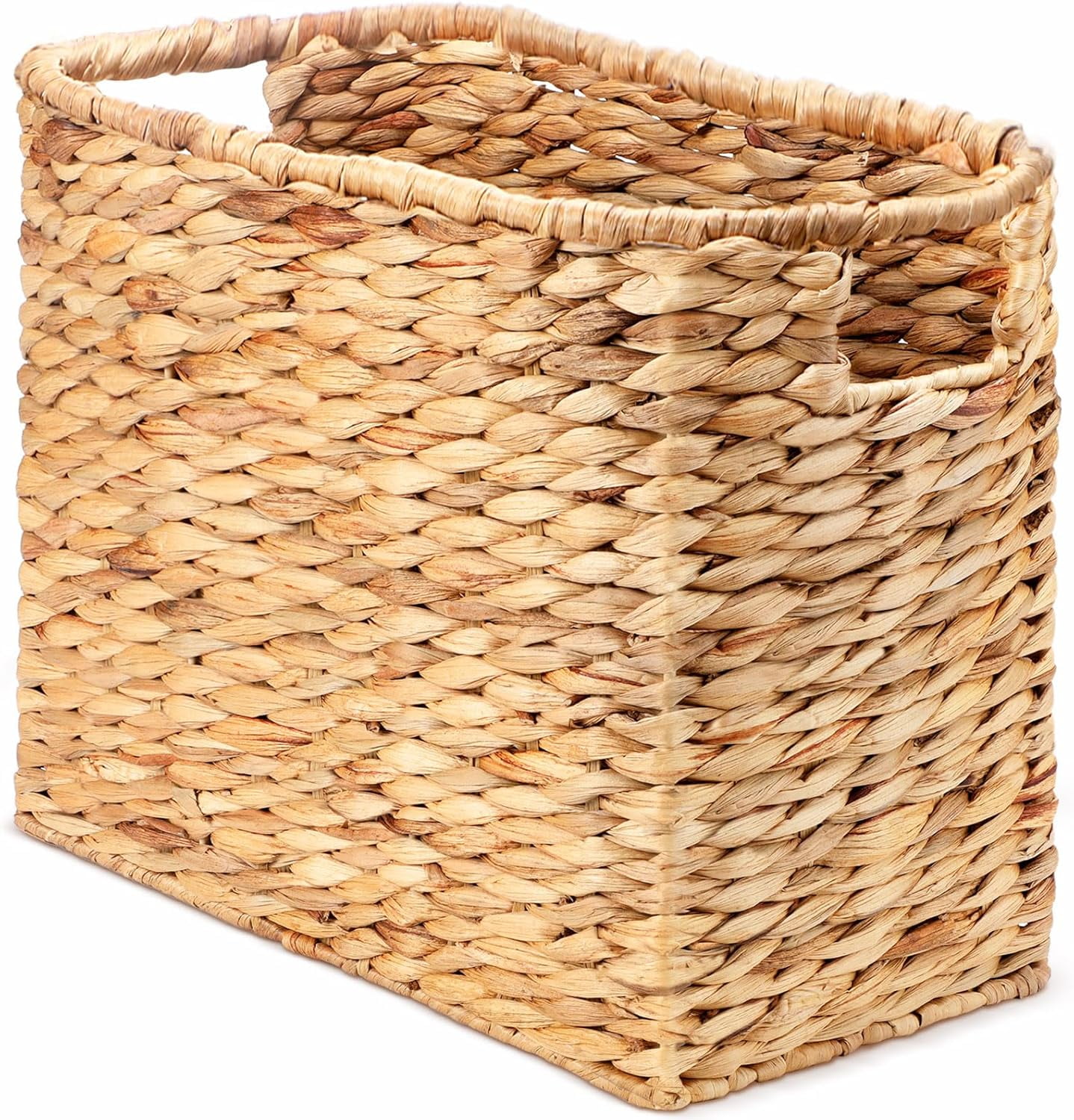 Seagrass Magazine Baskets Magazine Holder Tall Narrow Woven Storage ...