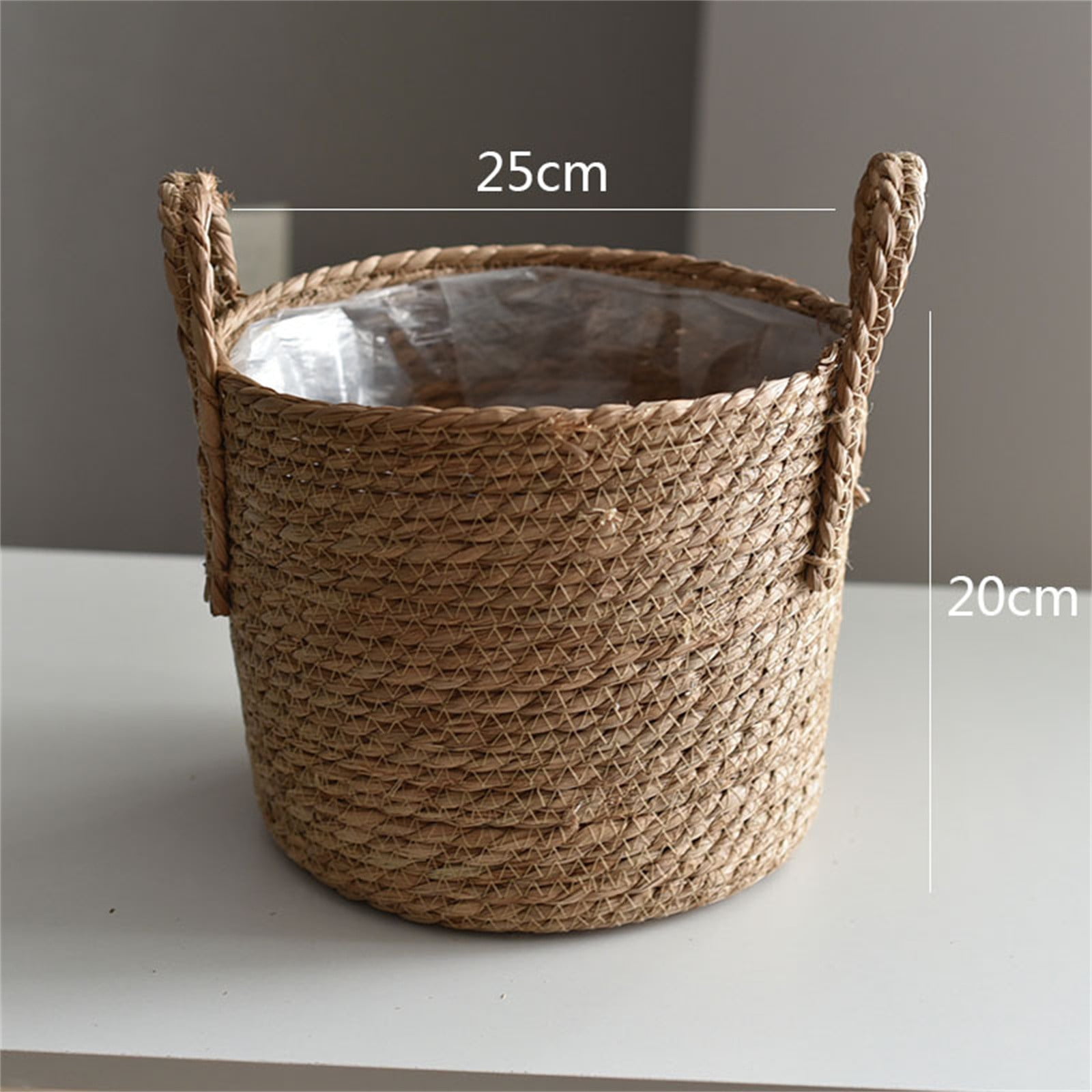Seagrass Planter Basket, Straw Plant Basket, Woven Flower Plant Pot ...