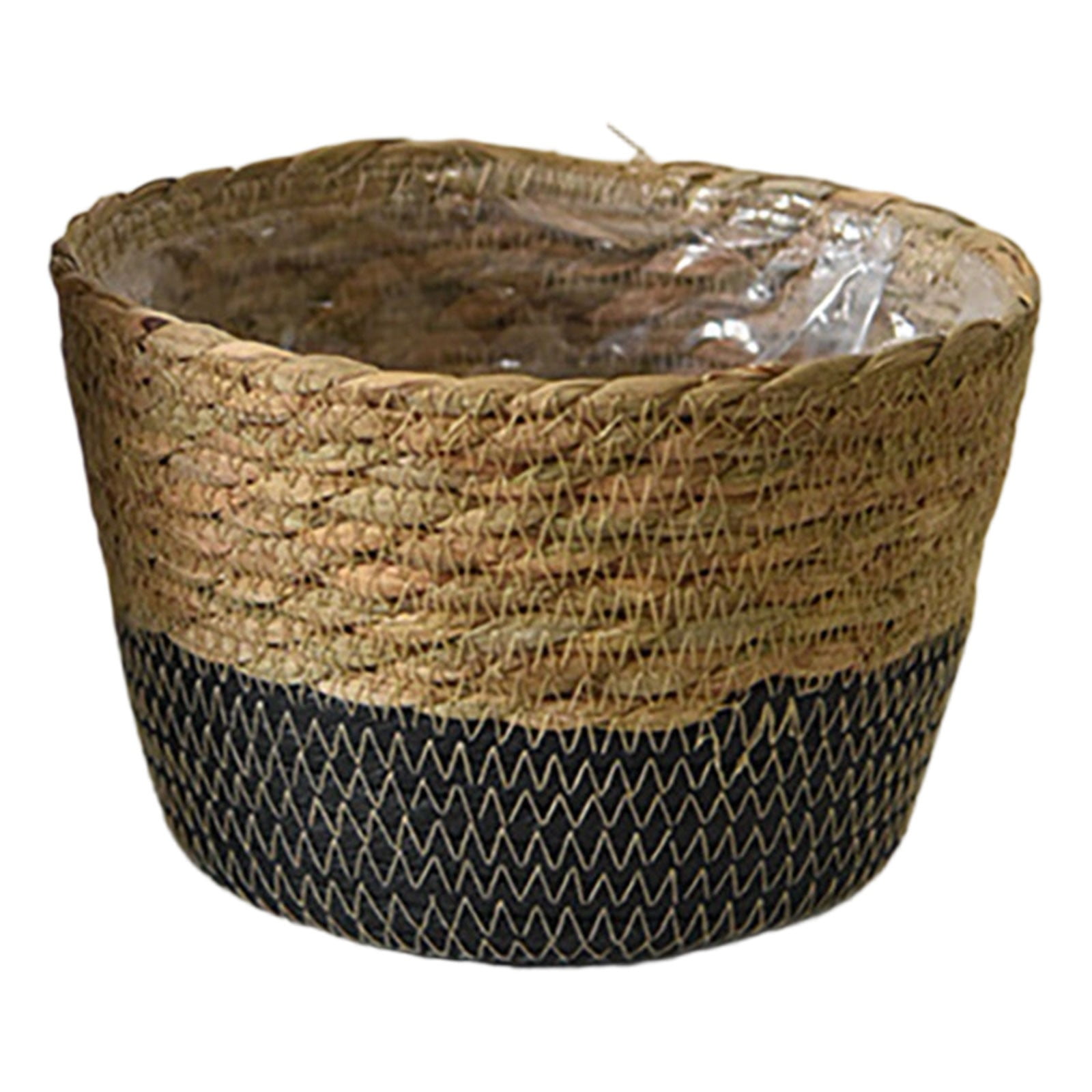 Seagrass Planter Basket, Woven Storage Basket, Hand-Woven Natural Straw ...