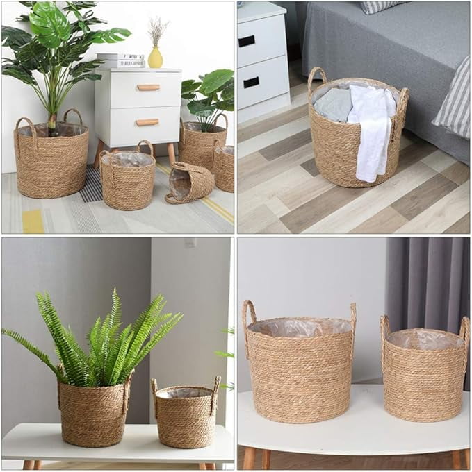 Seagrass Planting Basket with Plastic Liner - Walmart.com