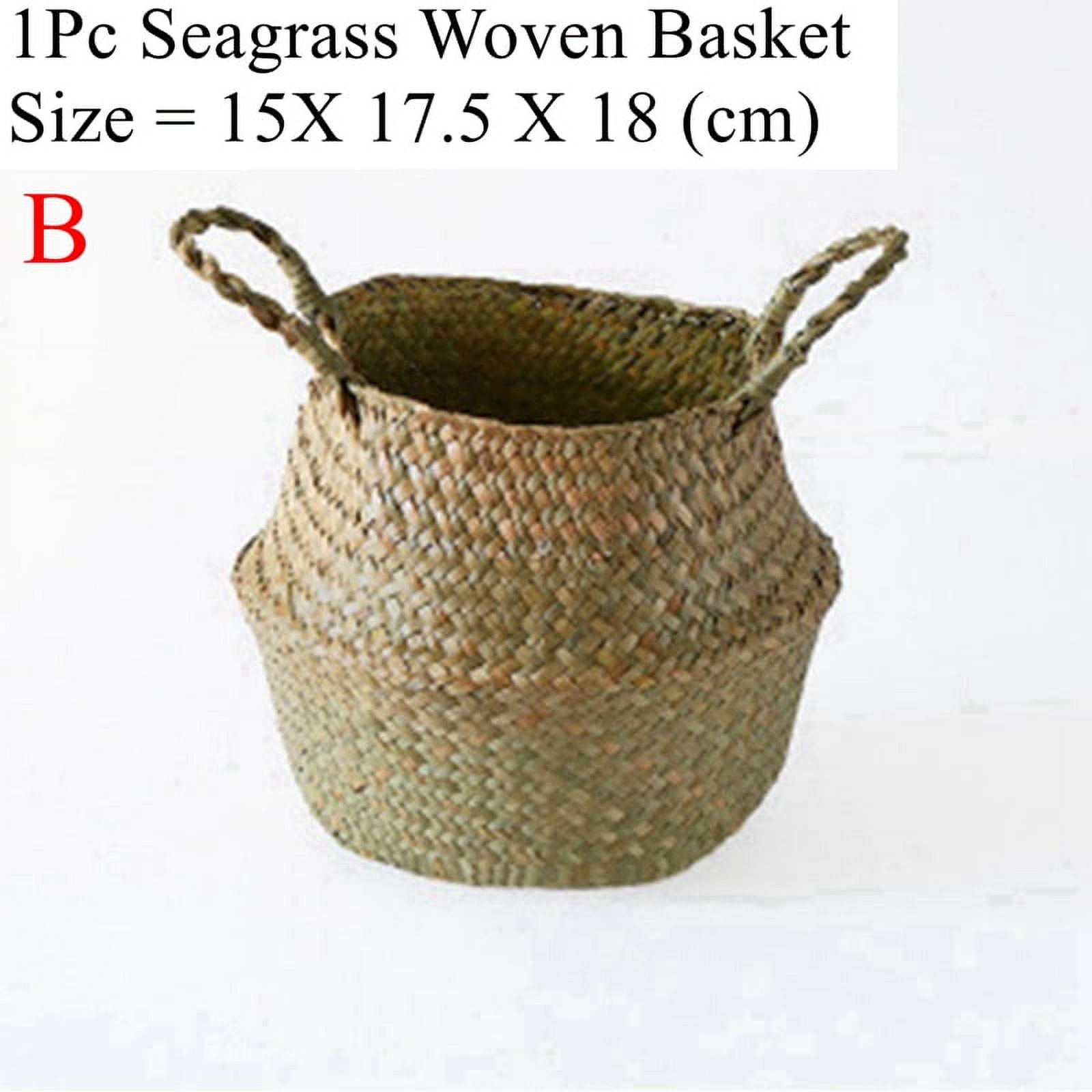 Seagrass Storage Basket Wicker Basket Work Rattan Hanging Planting ...