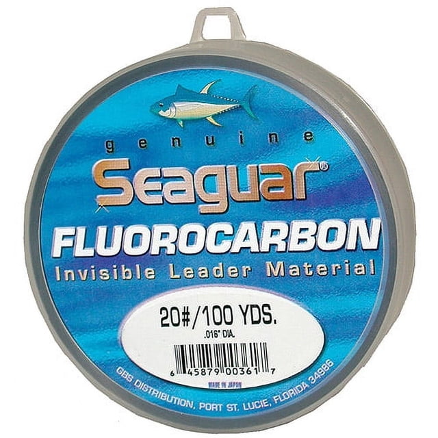 Seaguar Blue Label 100% Flourocarbon Fishing Line (DSF), 20lbs, 100yds ...