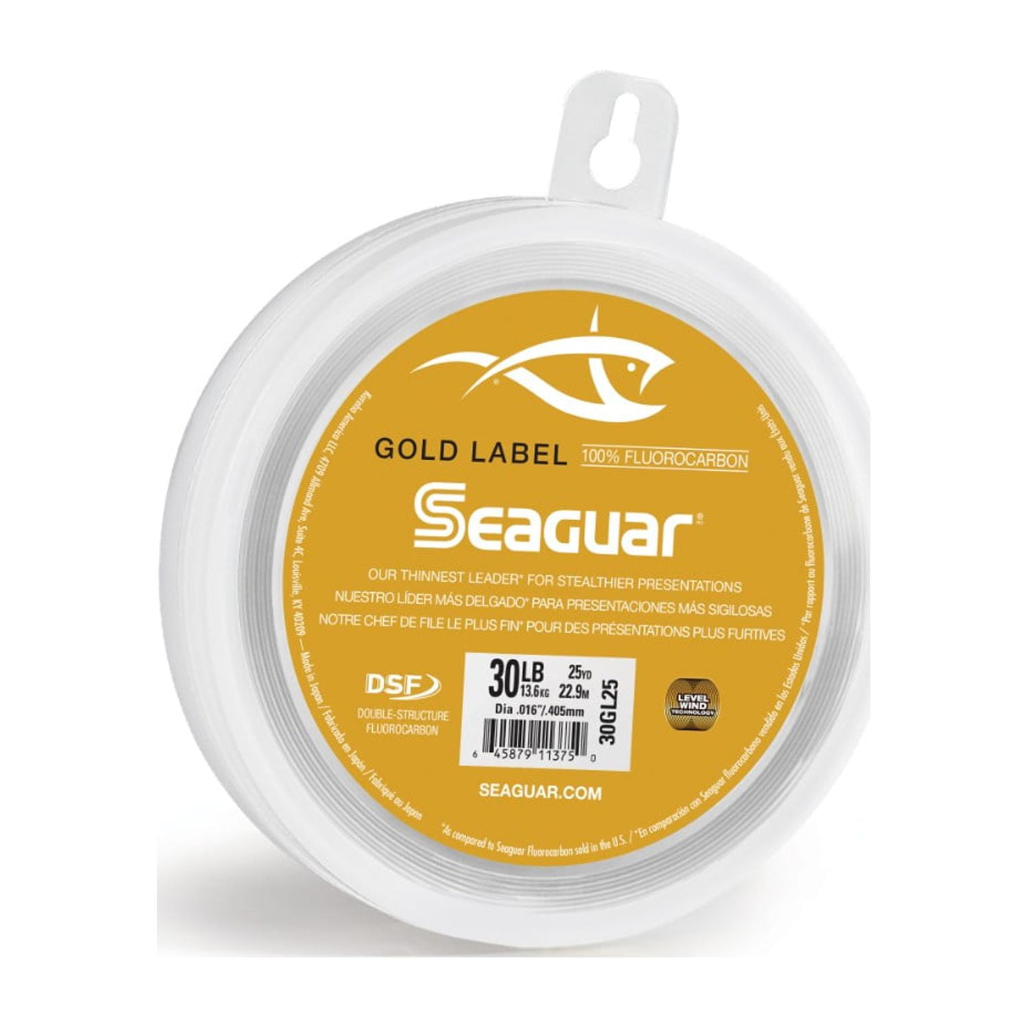 Seaguar Gold Label 100% Fluorocarbon Fishing Line(DSF), 30lbs, 25yds ...