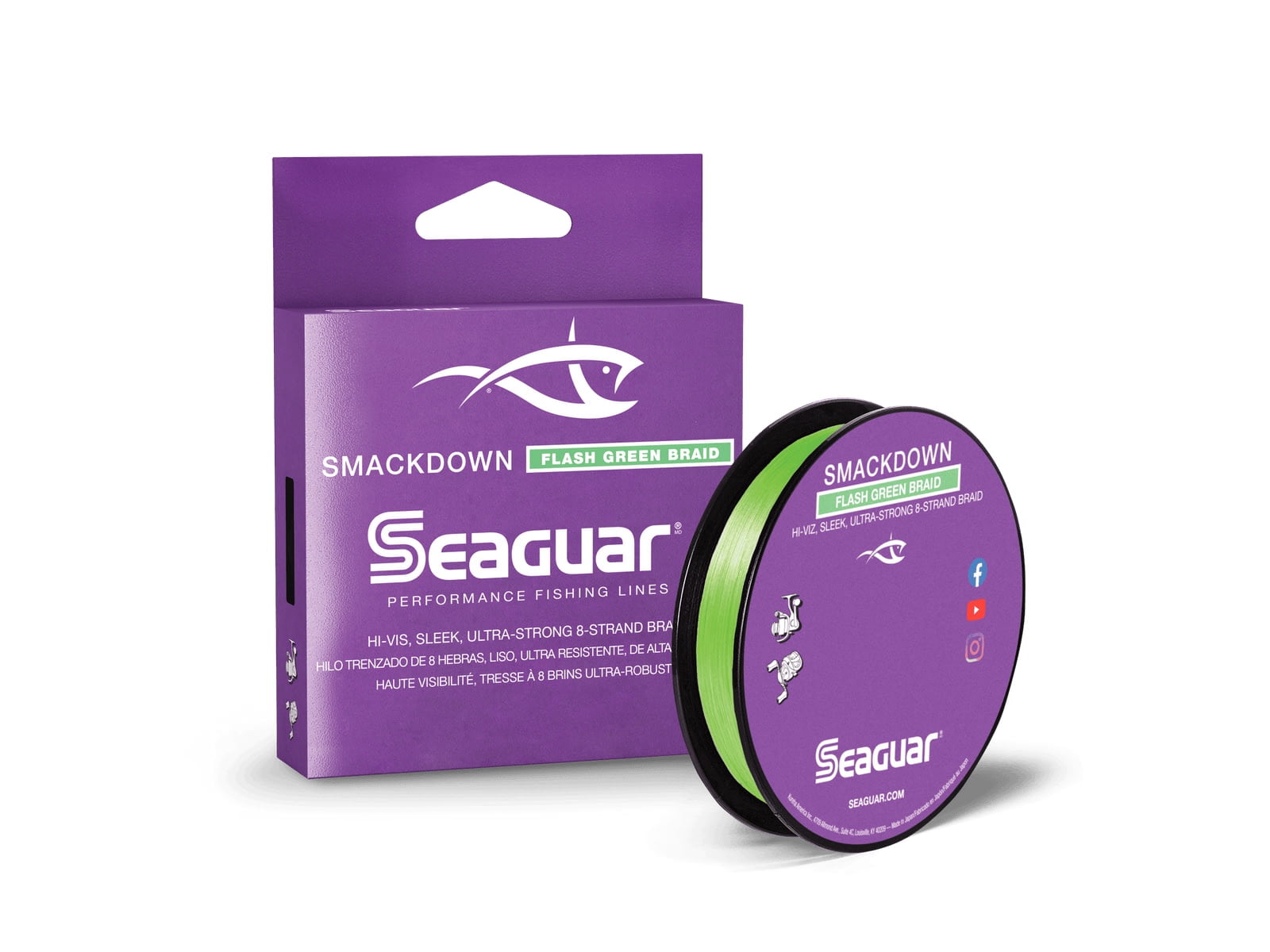 Seaguar Smackdown High Visibility Braided Line Flash Green 65lb 300yd ...