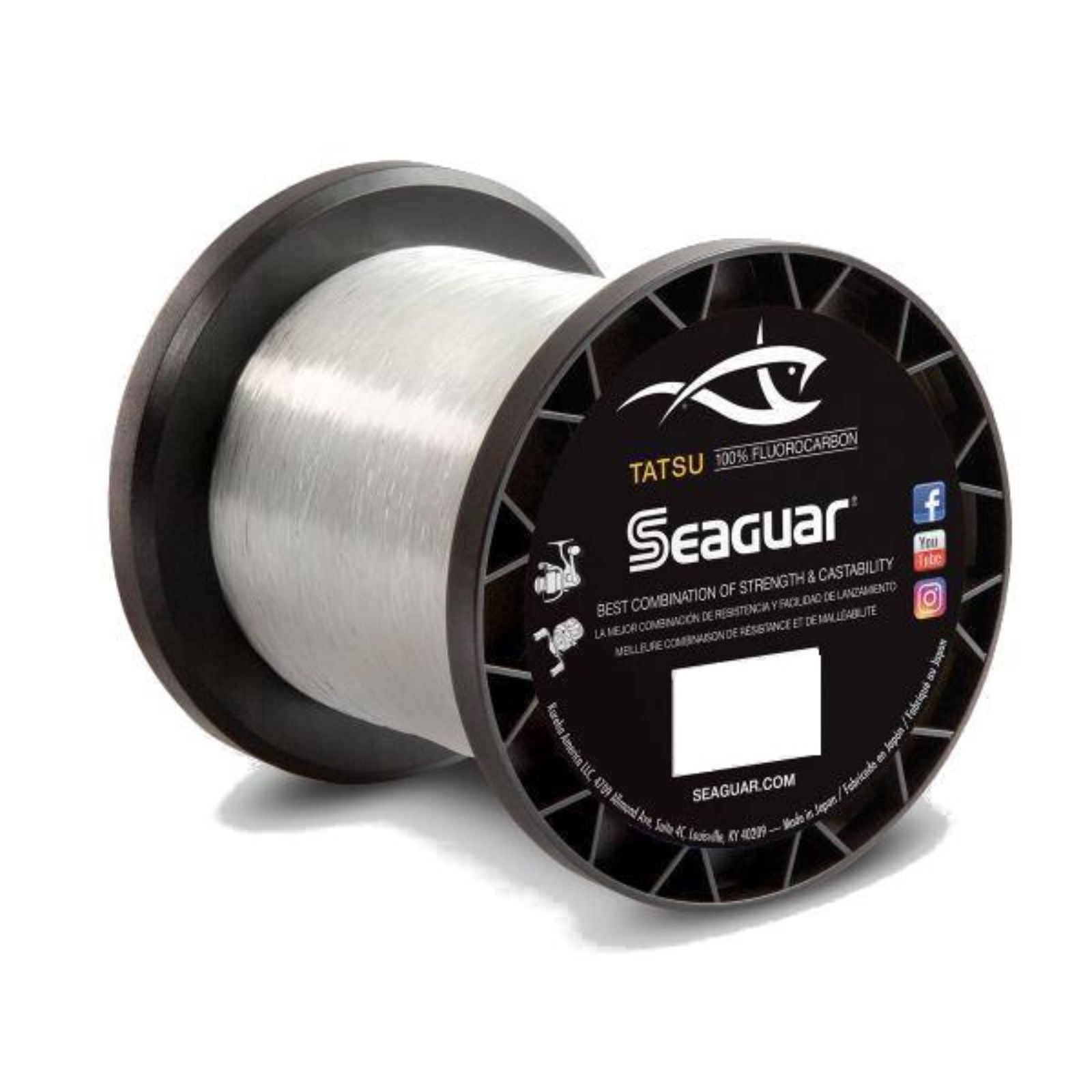 Seaguar Tatsu 100% Fluorocarbon Fishing Line(DSF), 17lbs, 1000yds Break Strength/Length ...