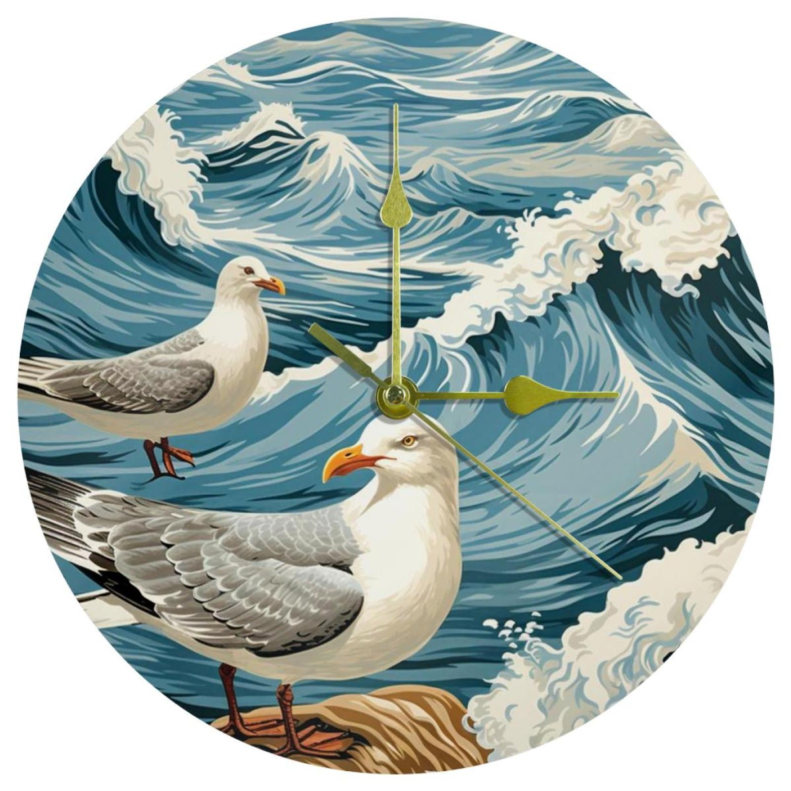 Seagull Acrylic Circular Wall Clock - Stylish Timepiece for your Home ...