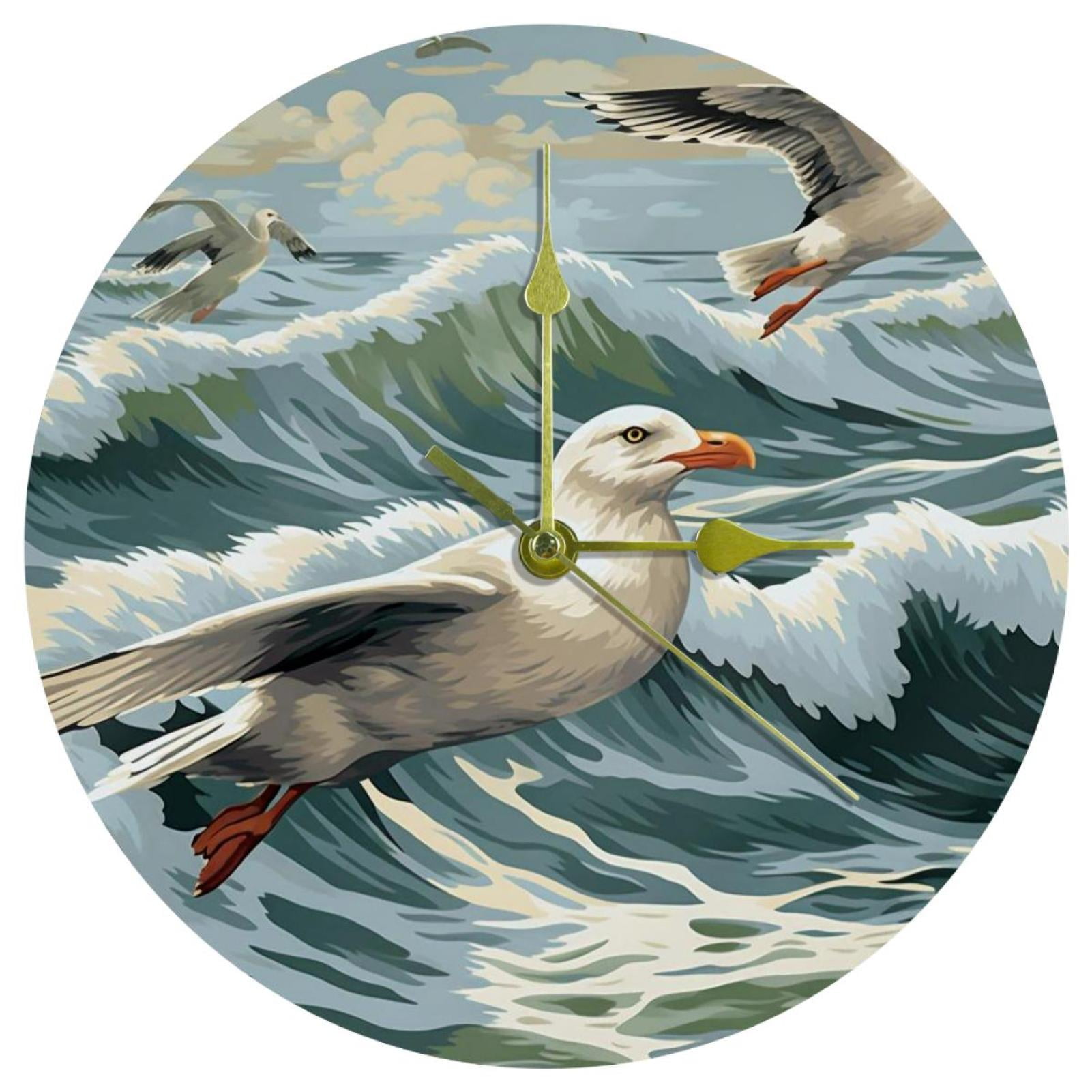 Seagull Acrylic Circular Wall Clock - Stylish Timepiece for your Home ...