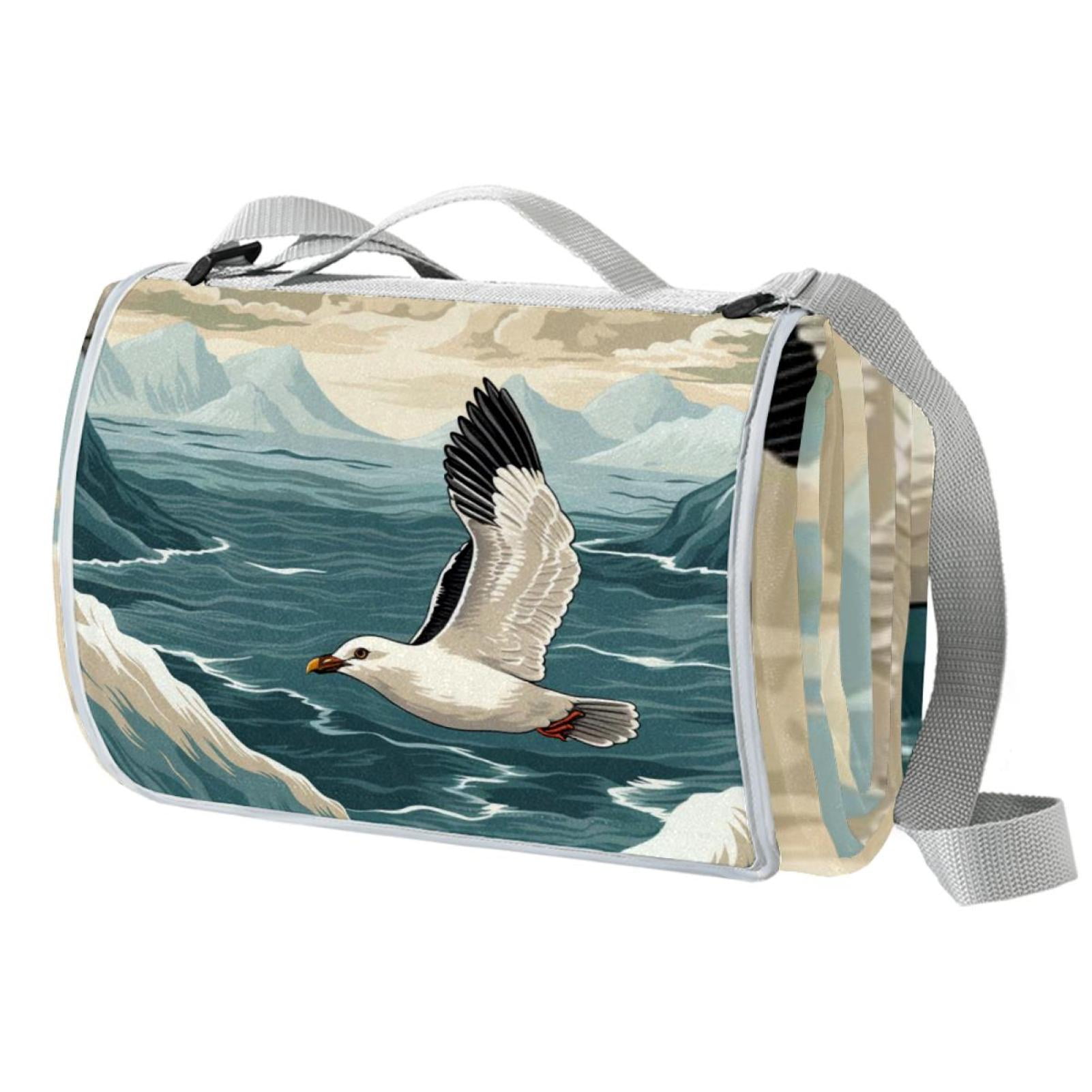 Seagull Canvas Beach Blanket - Picnic Mat Outdoor Waterproof Sand Proof ...