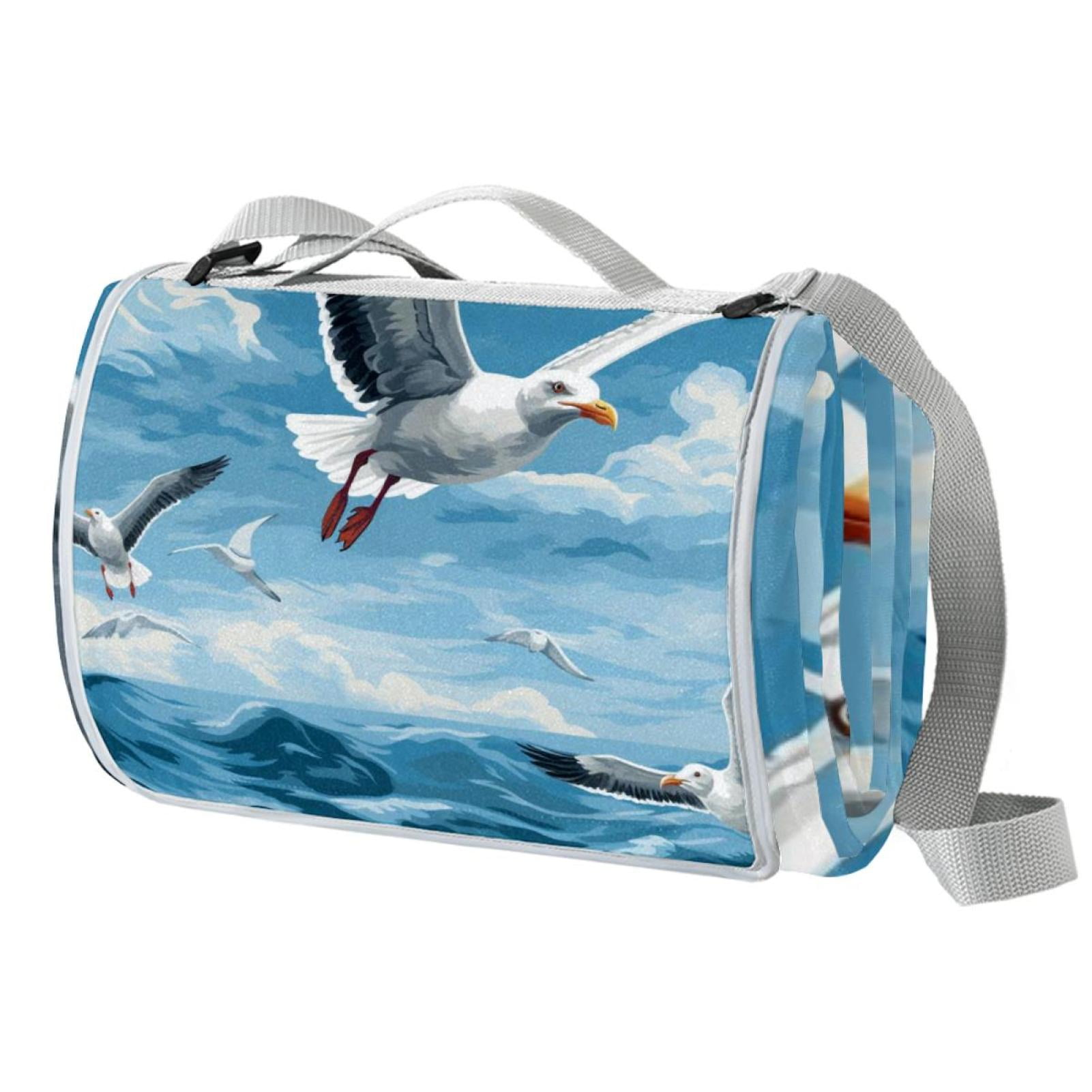 Seagull Canvas Beach Blanket - Waterproof Picnic Mat for Outdoor ...