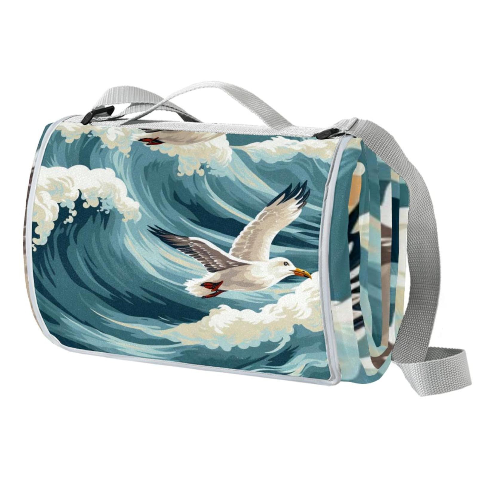 Seagull Canvas Picnic Mat Waterproof Outdoor Blanket Portable Beach Mat ...