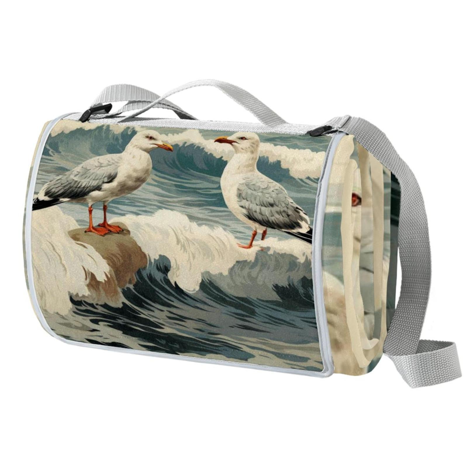 Seagull Canvas Waterproof Picnic Mat | Outdoor Beach Blanket for ...