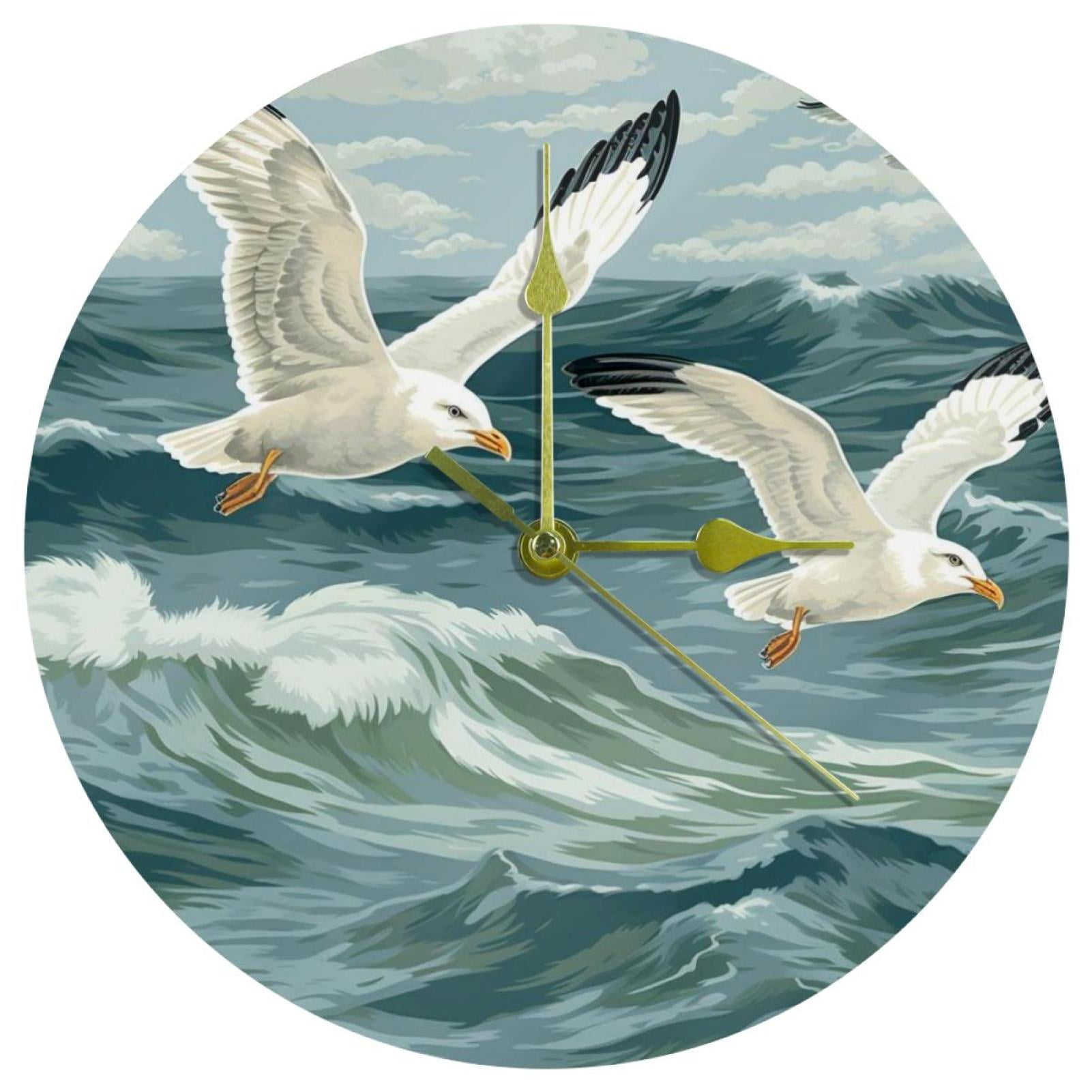 Seagull Circular Acrylic Wall Clock - Elegant and Stylish Timepiece for ...