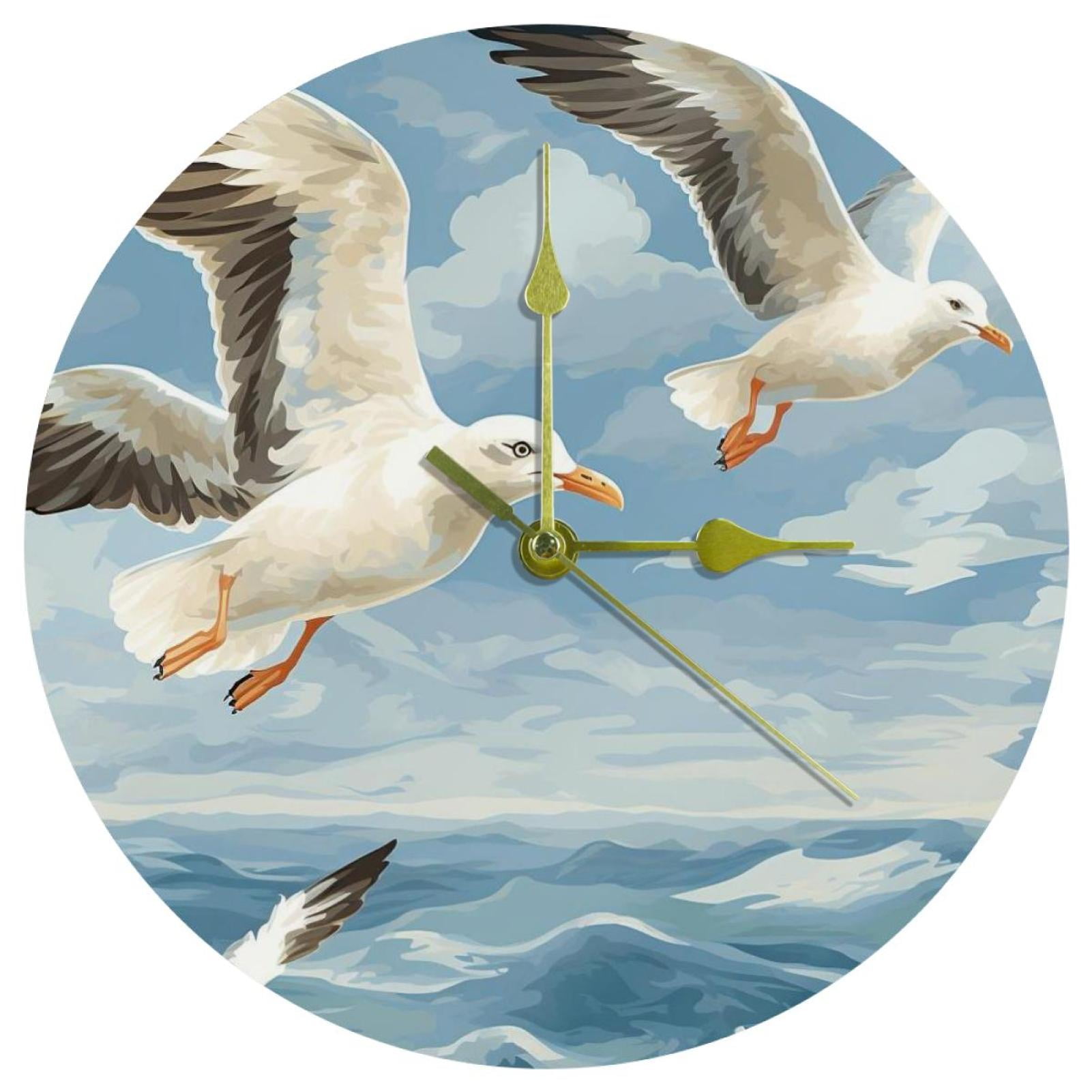 Seagull Circular Acrylic Wall Clock - Sleek & Modern Timepiece for ...