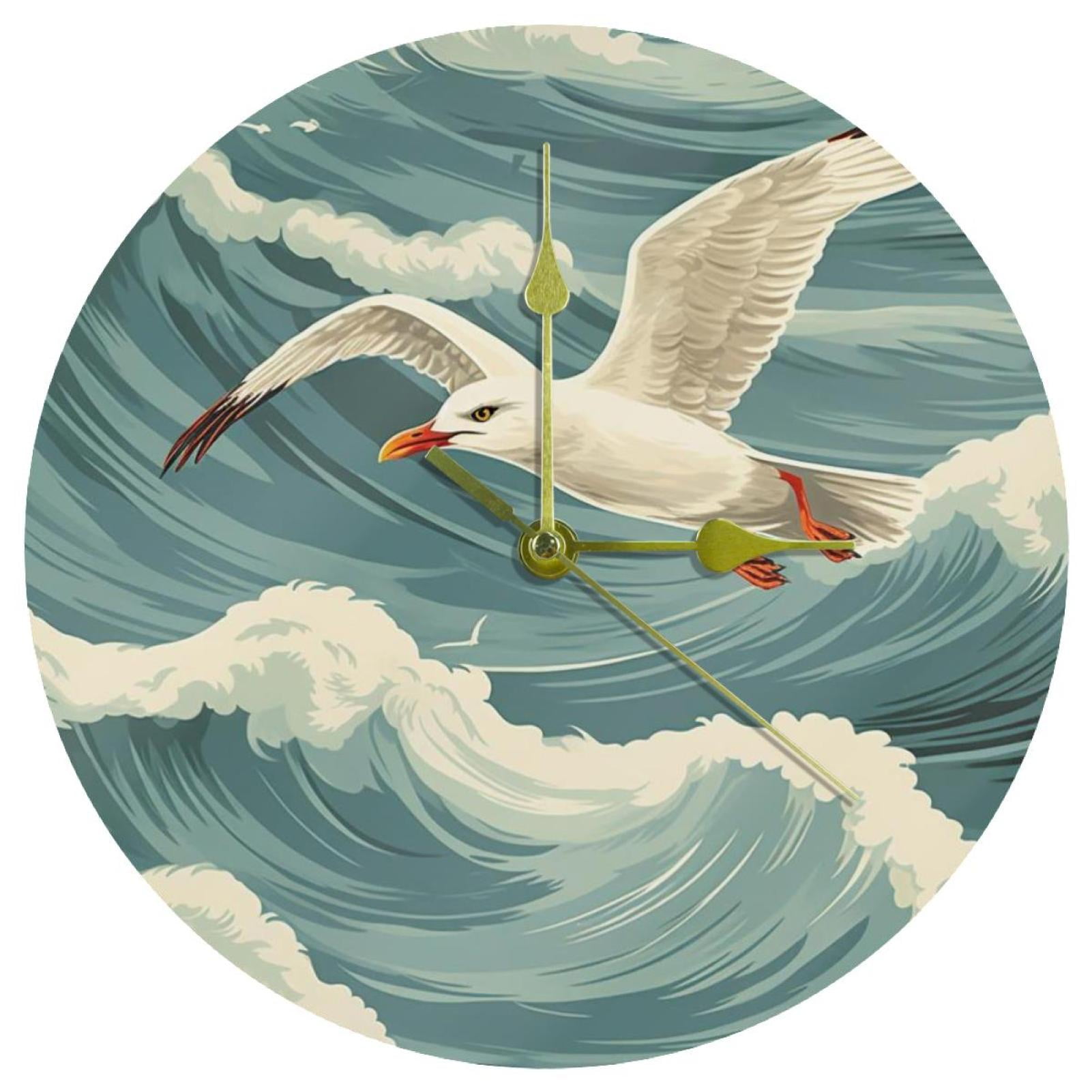 Seagull Circular Acrylic Wall Clock - Sleek and Stylish Timepiece for ...