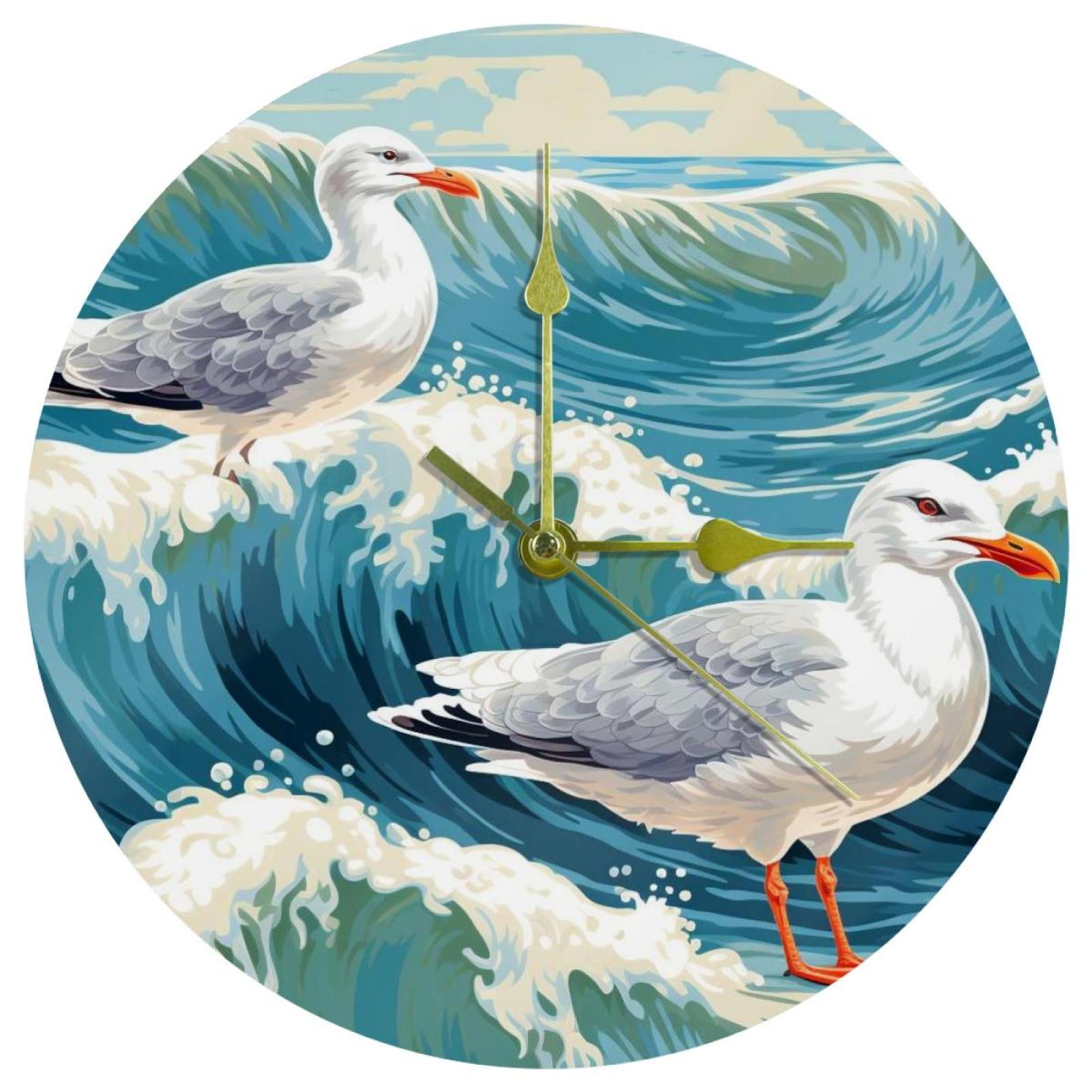 Seagull Circular Acrylic Wall Clock - Sleek and Stylish Timepiece for ...