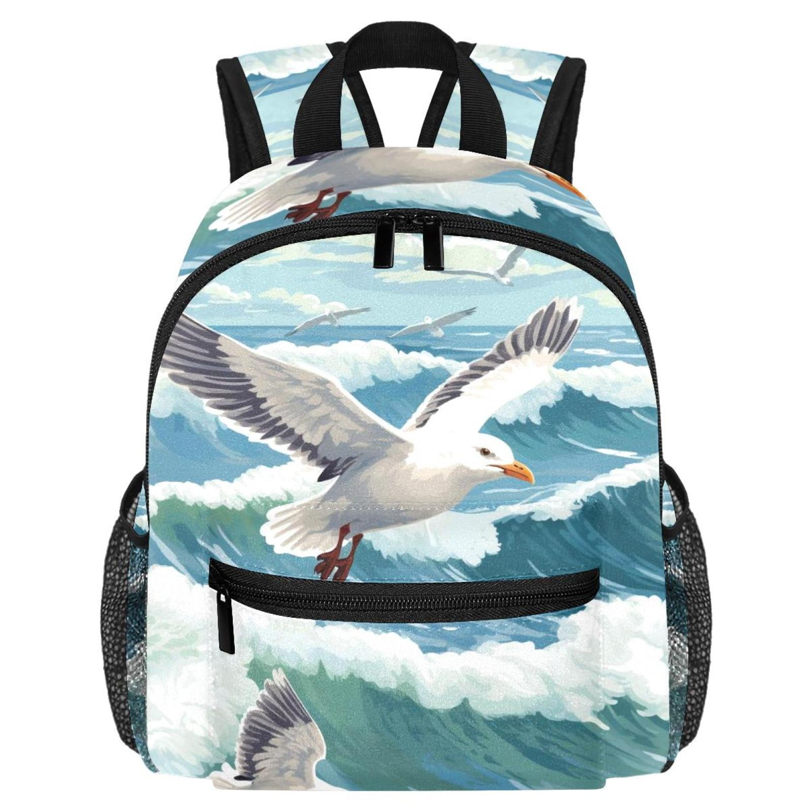 Seagull Cute Book Bag with Adjustable Shoulder Strap, Large Capacity ...