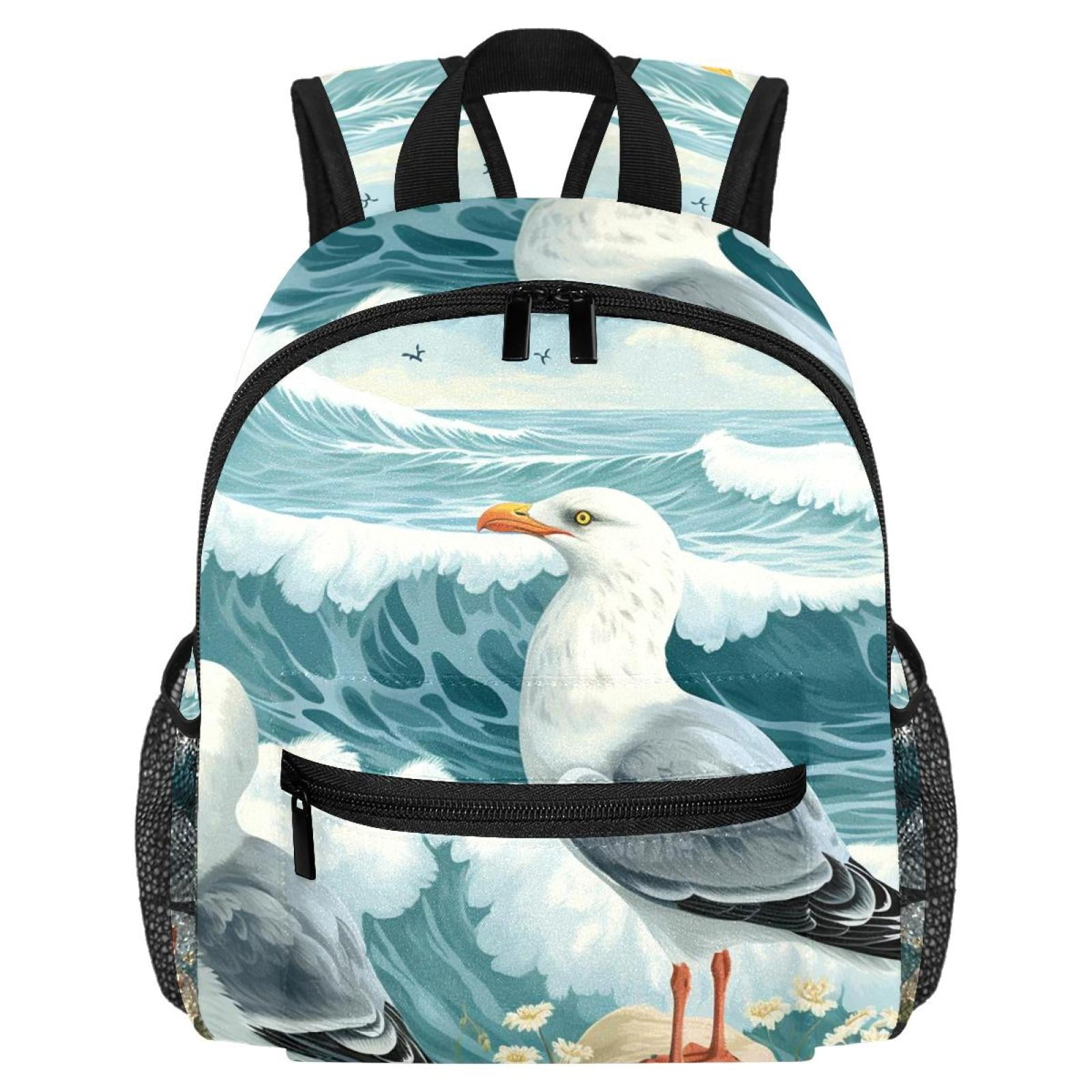 Seagull Cute Book Bag with Adjustable Shoulder Strap, Large Capacity ...