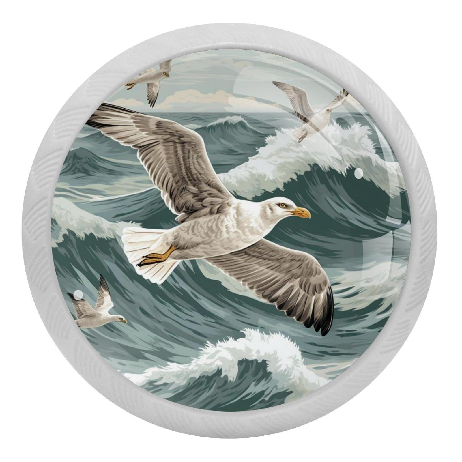 Seagull Fluorescent Drawer Pulls - Round 4-Pack Glow-in-the-Dark Knobs ...