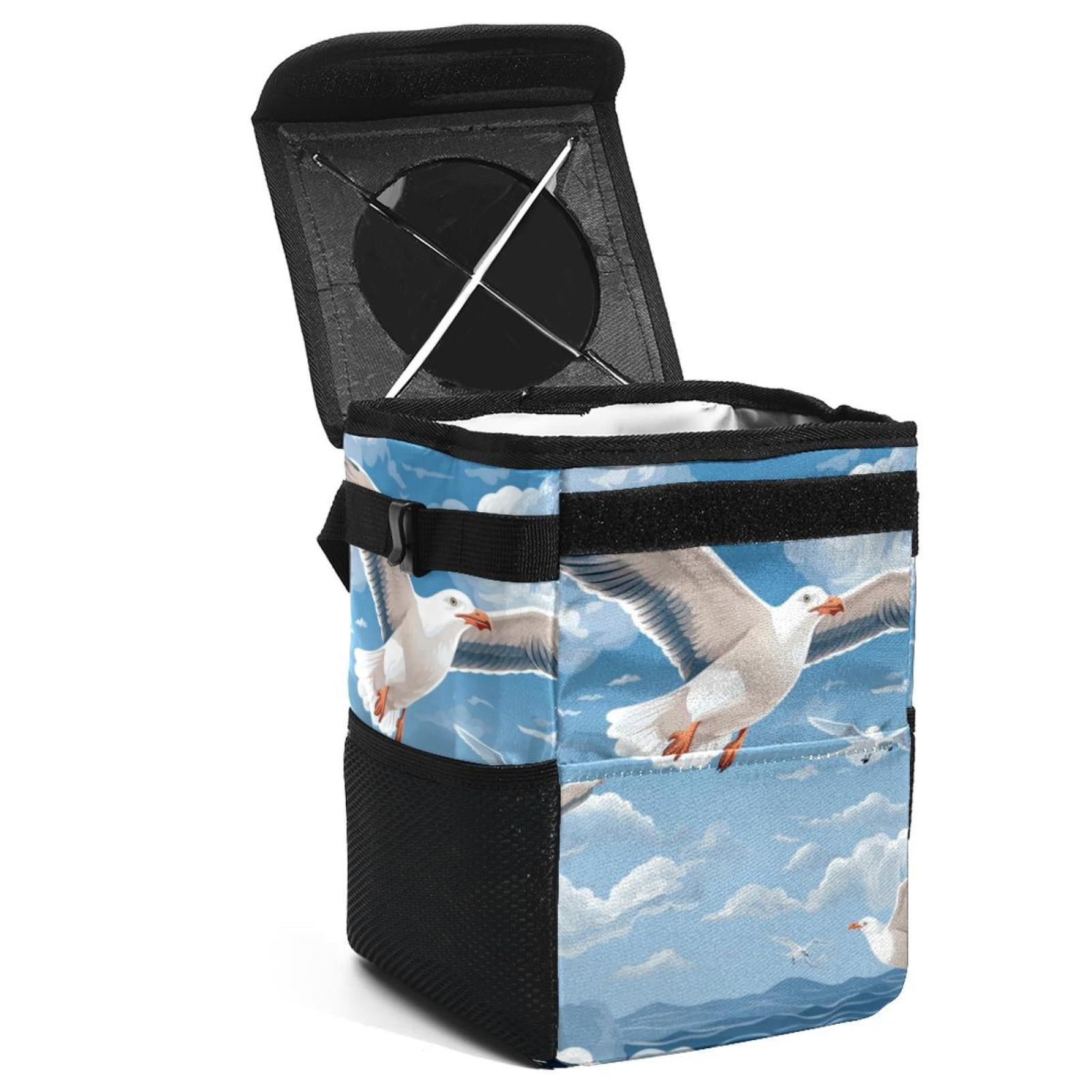 Seagull Foldable Car Garbage Can Trash Can for Car, with Lid, Leak ...