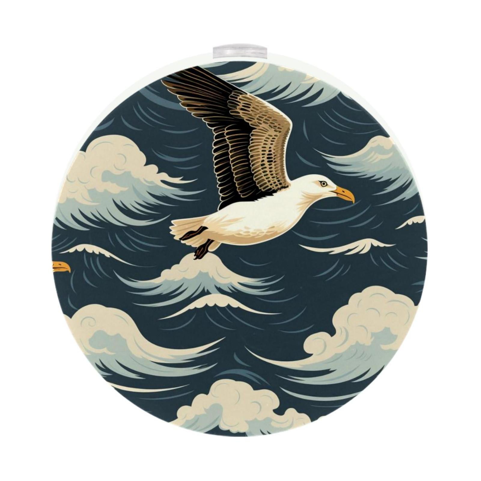 Seagull LED Round Night Light - 2 Pack, Plug-in Motion Sensor Wall Lamp ...