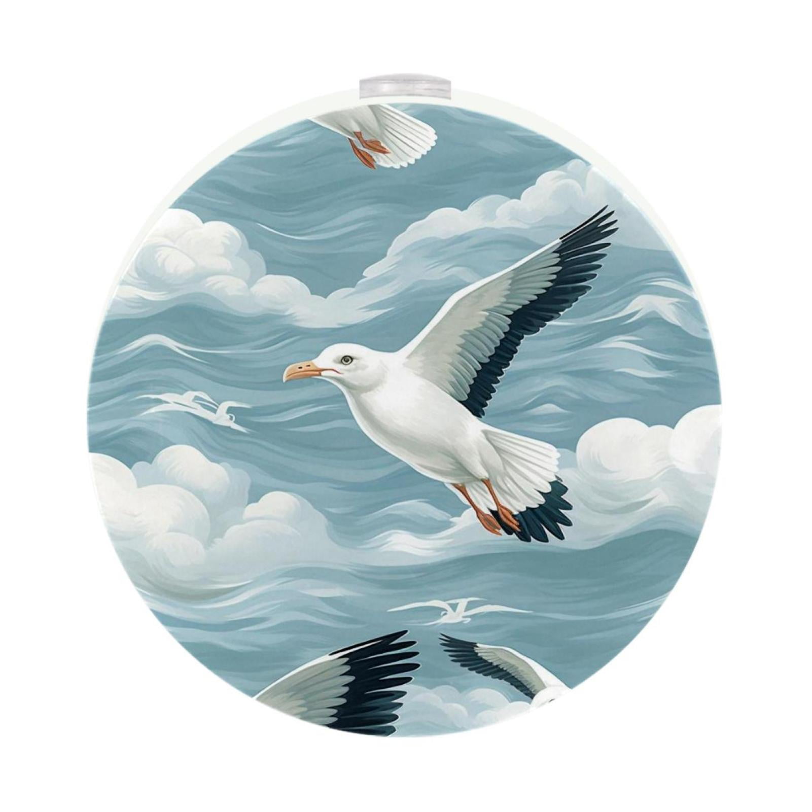 Seagull LED Round Night Light (2PCS) – Energy Efficient Plug-in Lamp ...