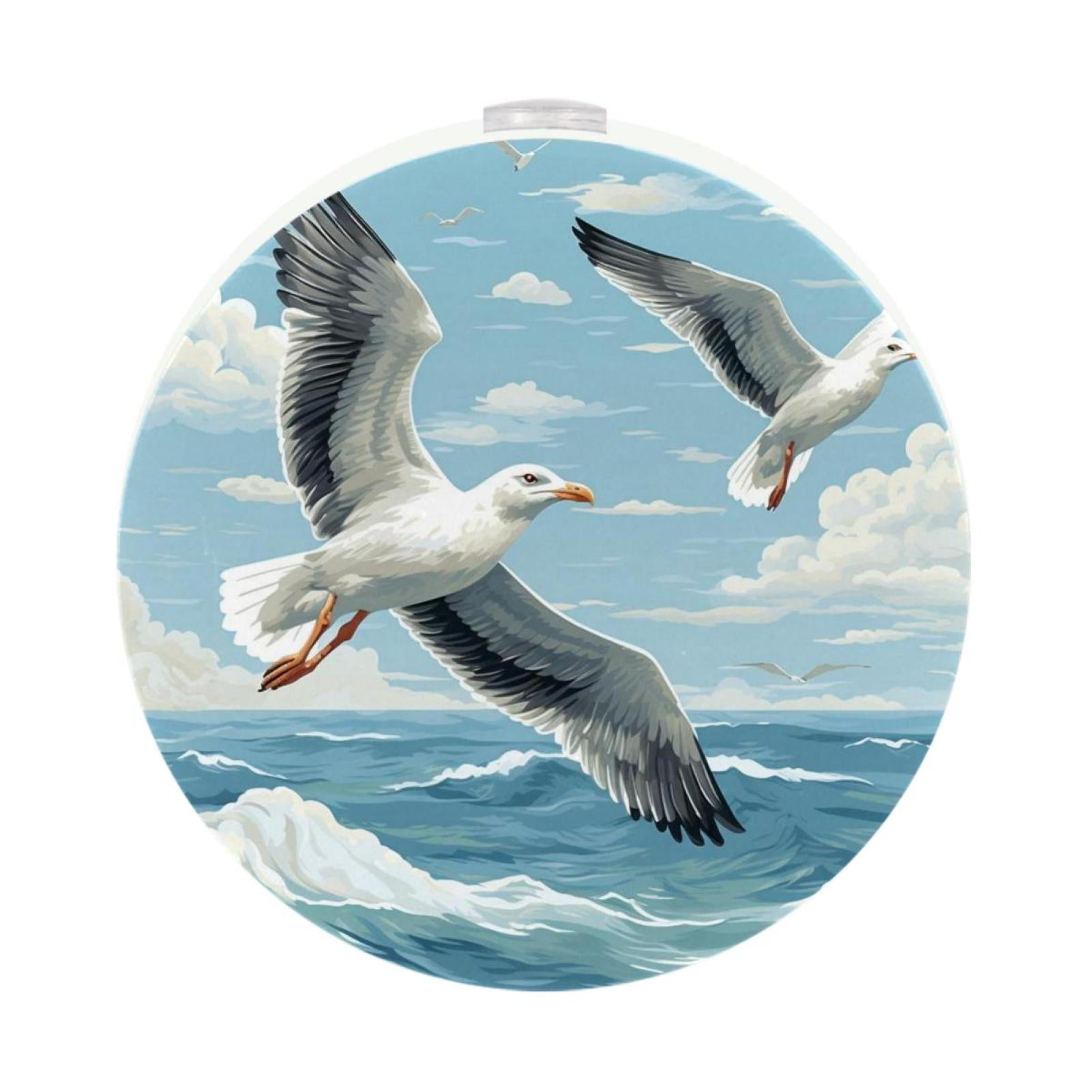 Seagull LED Round Night Light - 2PCS, Energy-Efficient Plug-in ...