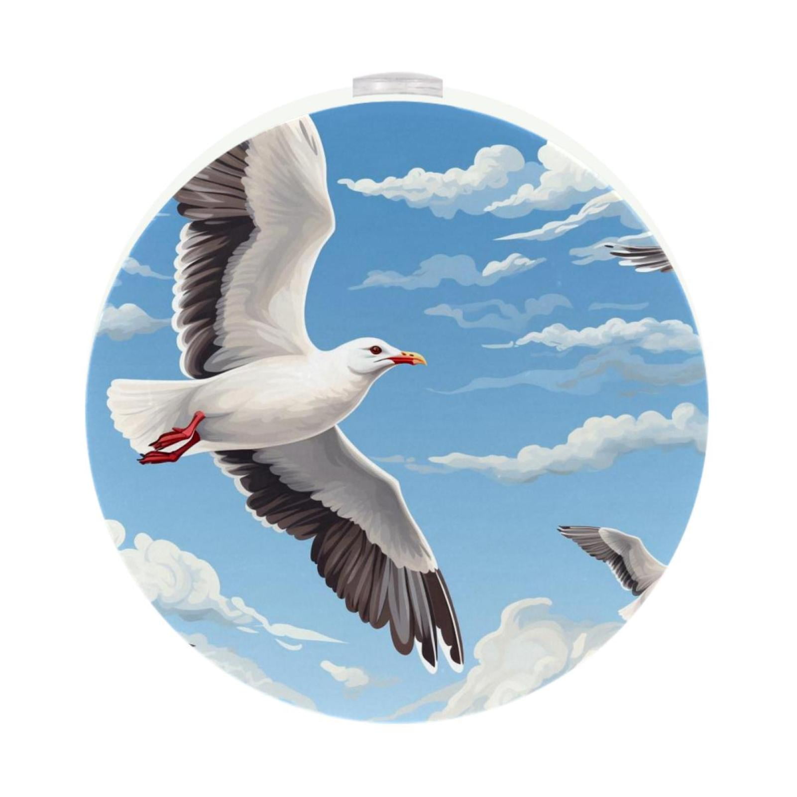 Seagull LED Round Night Light - 2PCS, Plug-in Dusk-to-Dawn Sensor ...