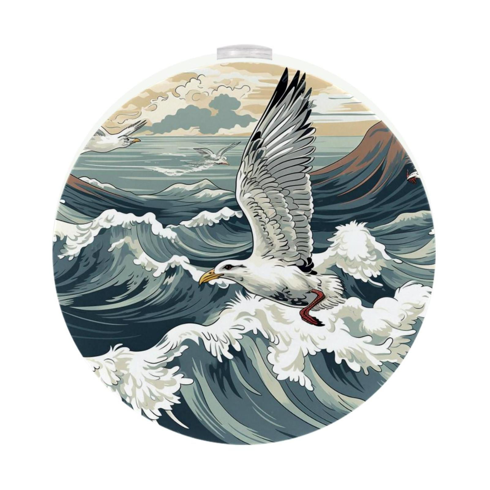 Seagull LED Round Night Light-2PCS Ultra Bright Candle Battery Powered ...