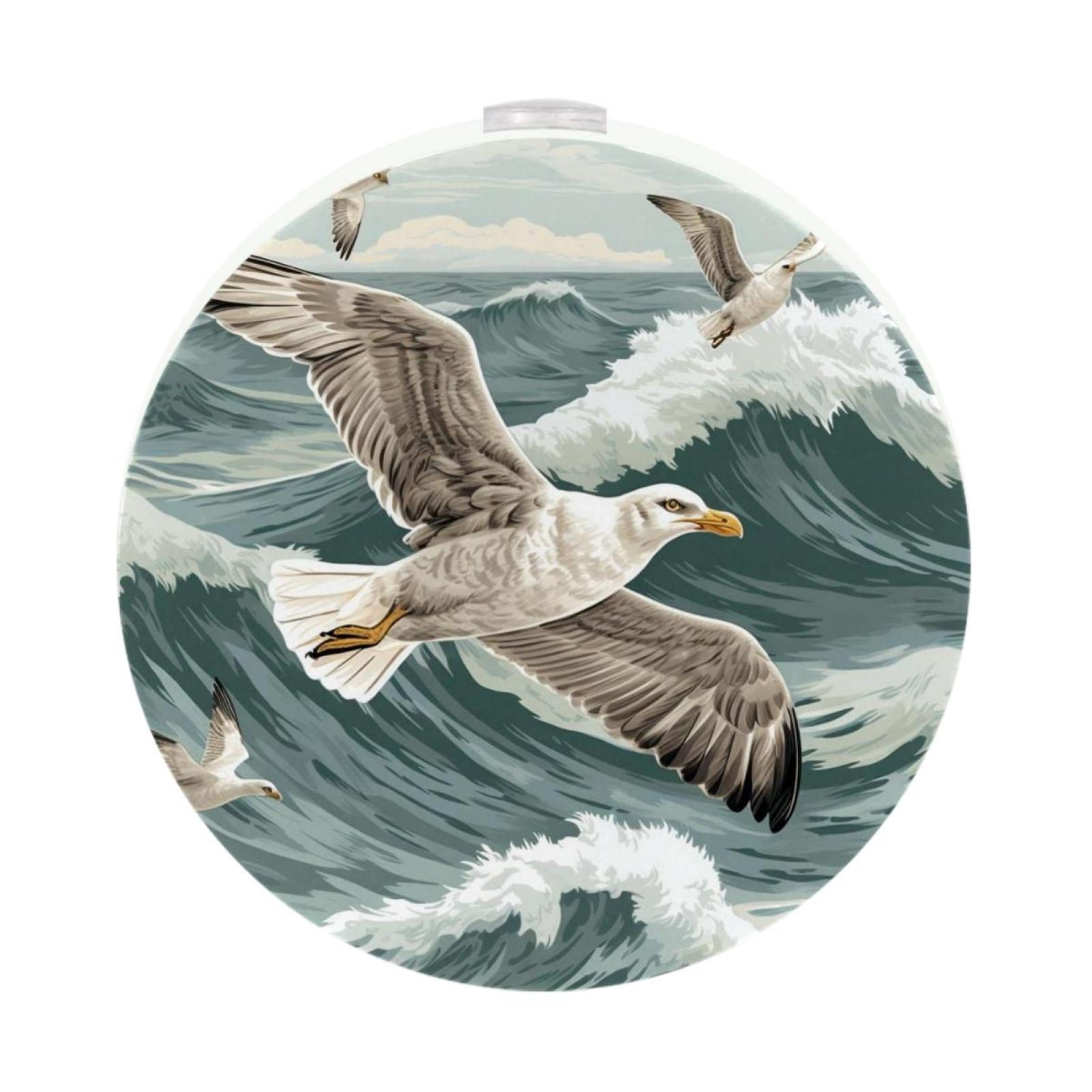 Seagull LED Round Night Light-2PCS Ultra Bright Candle Battery Powered ...