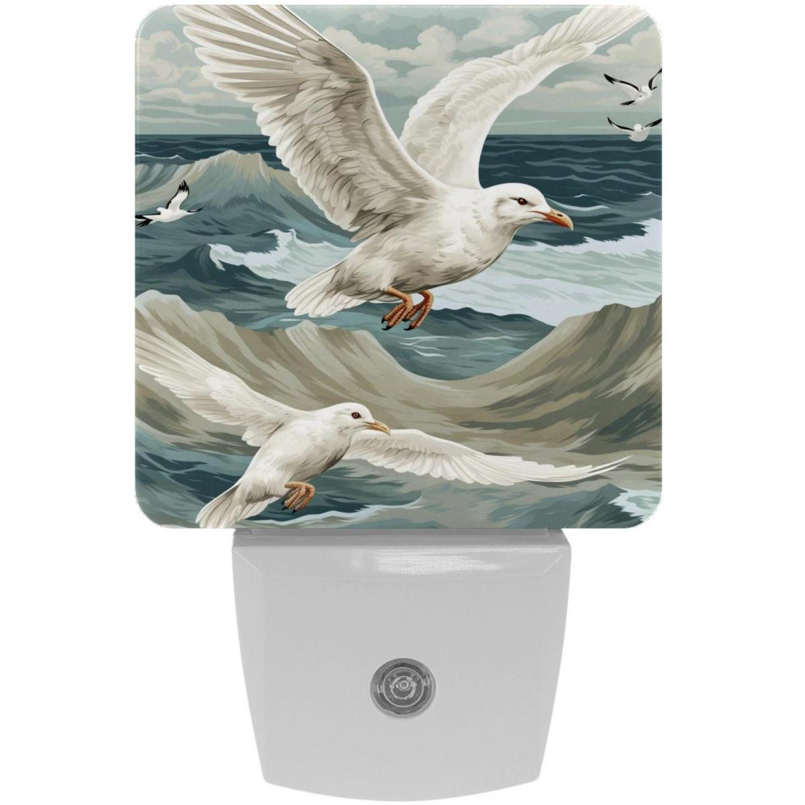 Seagull LED Square Night Lights - Modern Design, Soft Glow, Energy ...