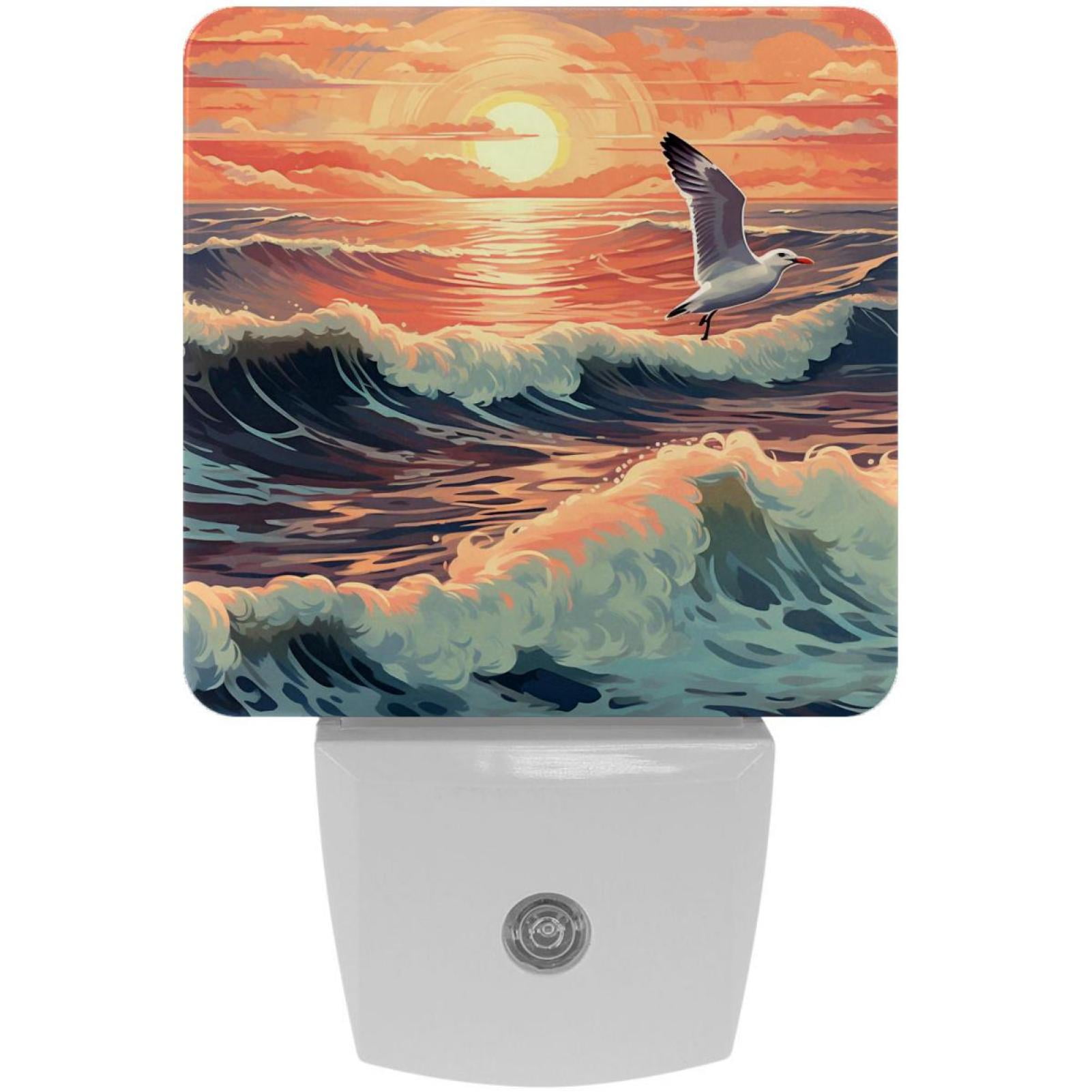 Seagull LED Square Night Lights- Modern and Energy Efficient Bedside ...