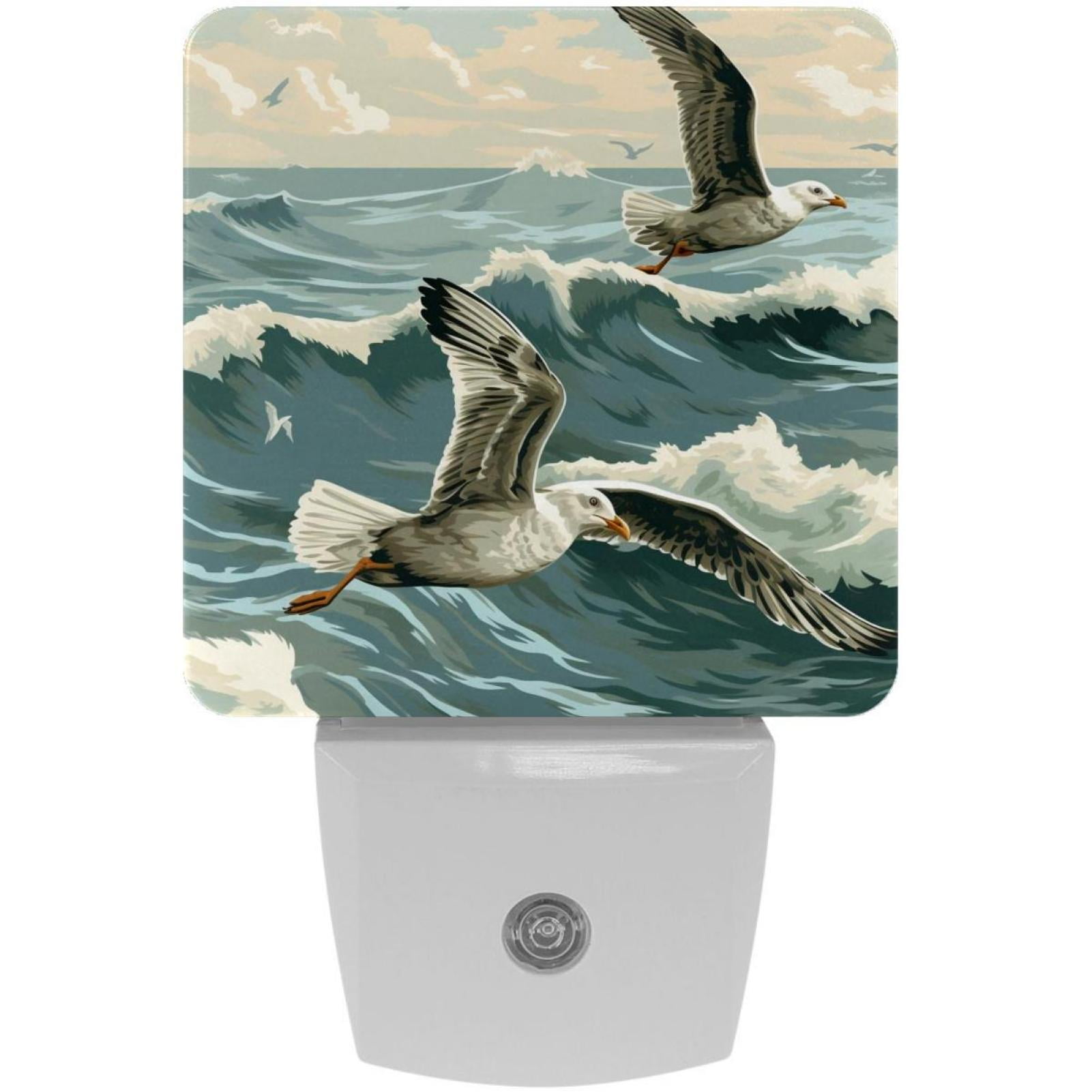 Seagull LED Square Night Lights for Bedroom and Living Room, Decorative ...