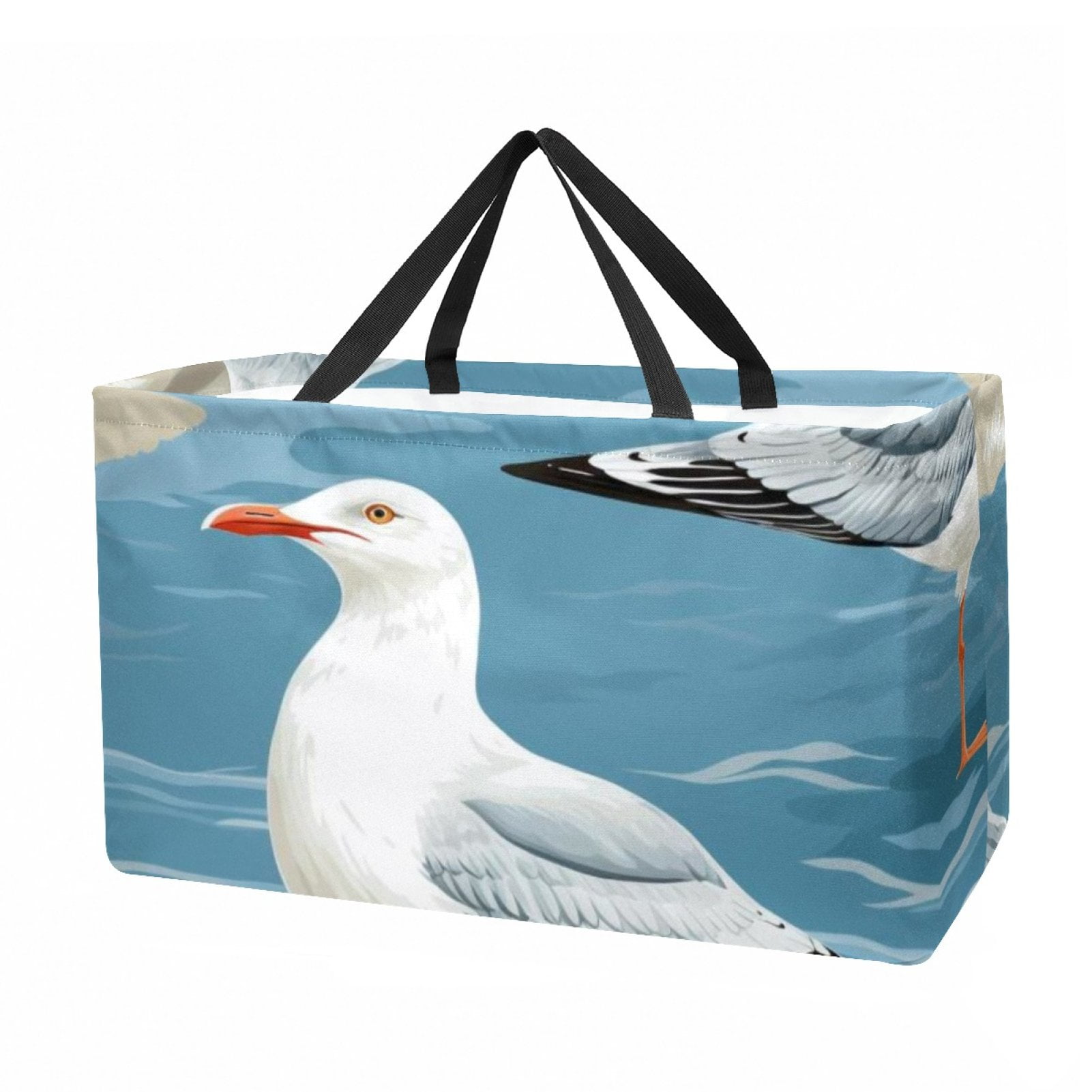 Seagull Large Capacity Foldable Oxford Cloth Picnic Basket - Reusable ...