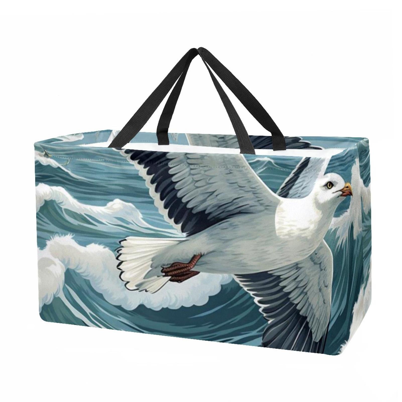 Seagull Large Capacity Foldable Oxford Cloth Picnic Basket - Reusable ...