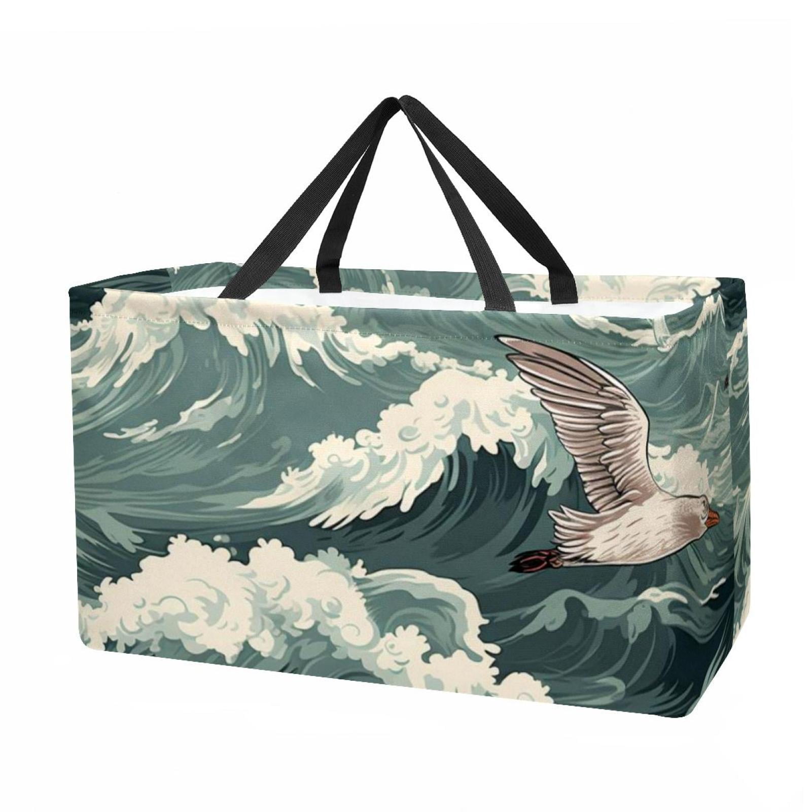 Seagull Large Capacity Reusable Foldable Oxford Cloth Storage Basket ...