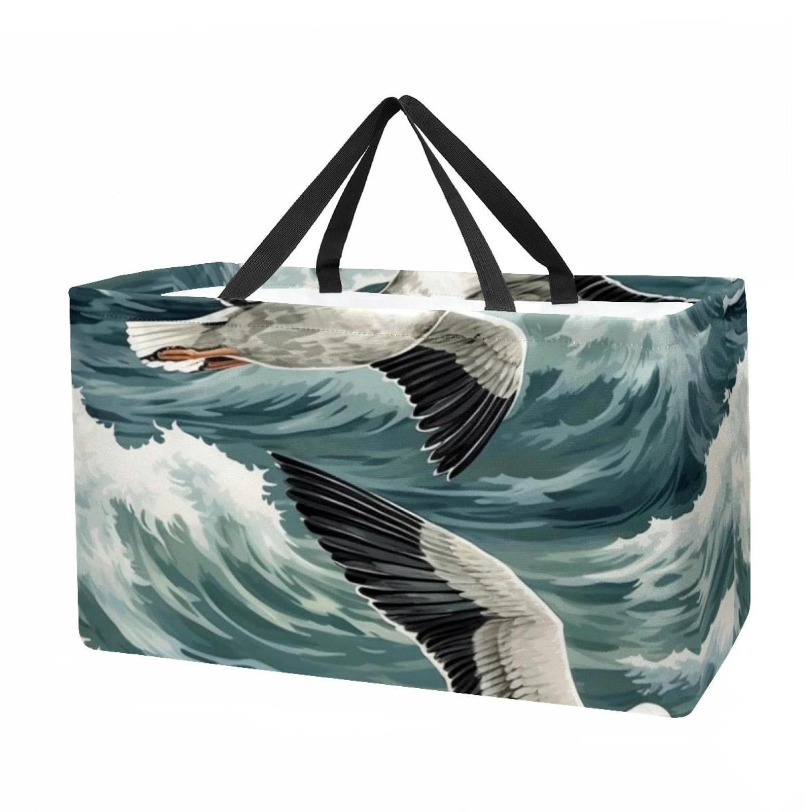 Seagull Large Capacity Reusable Foldable Oxford Cloth Storage Basket ...